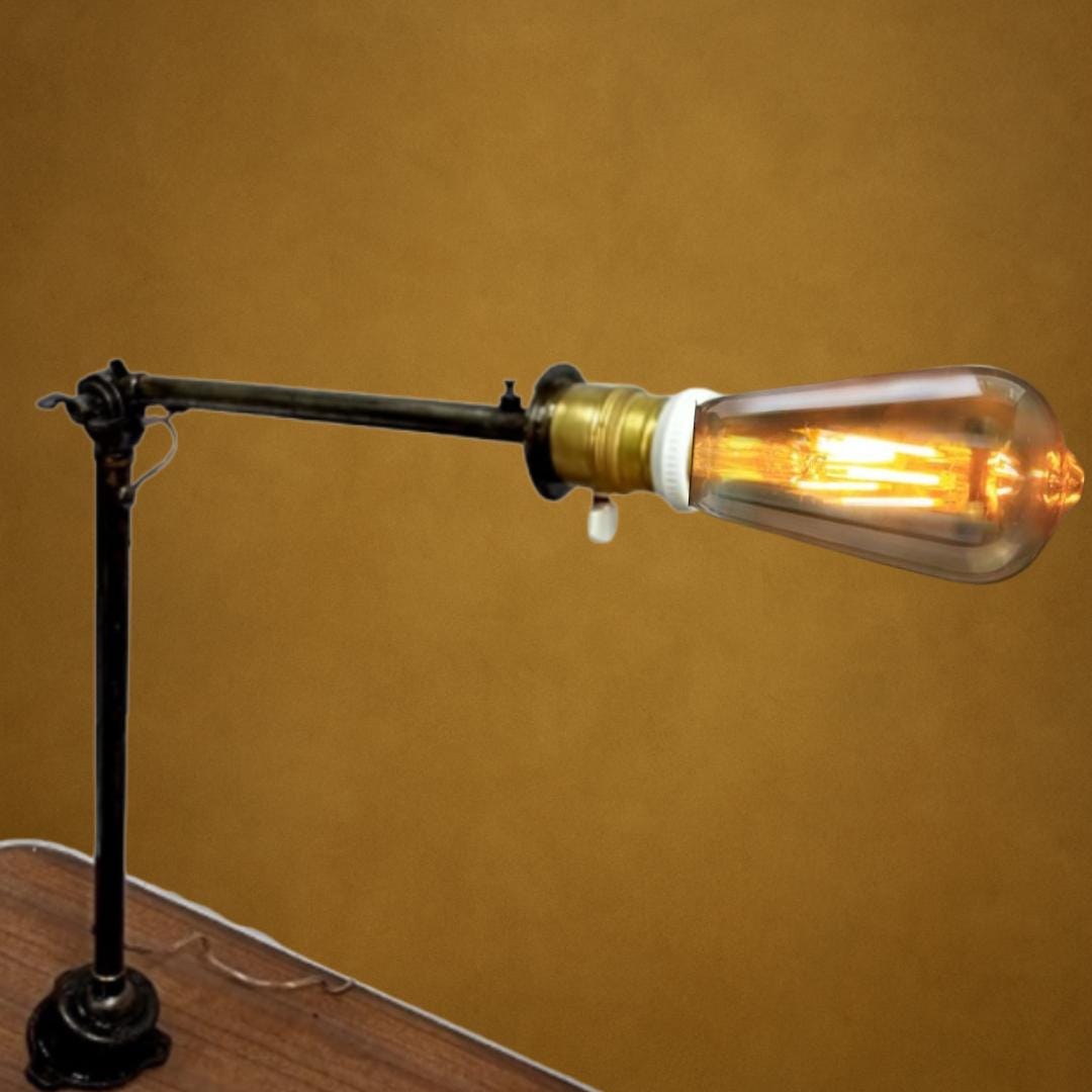 Mid-century Industrial Table Lamp, Original Headlight Desk Lamp, Retro ...