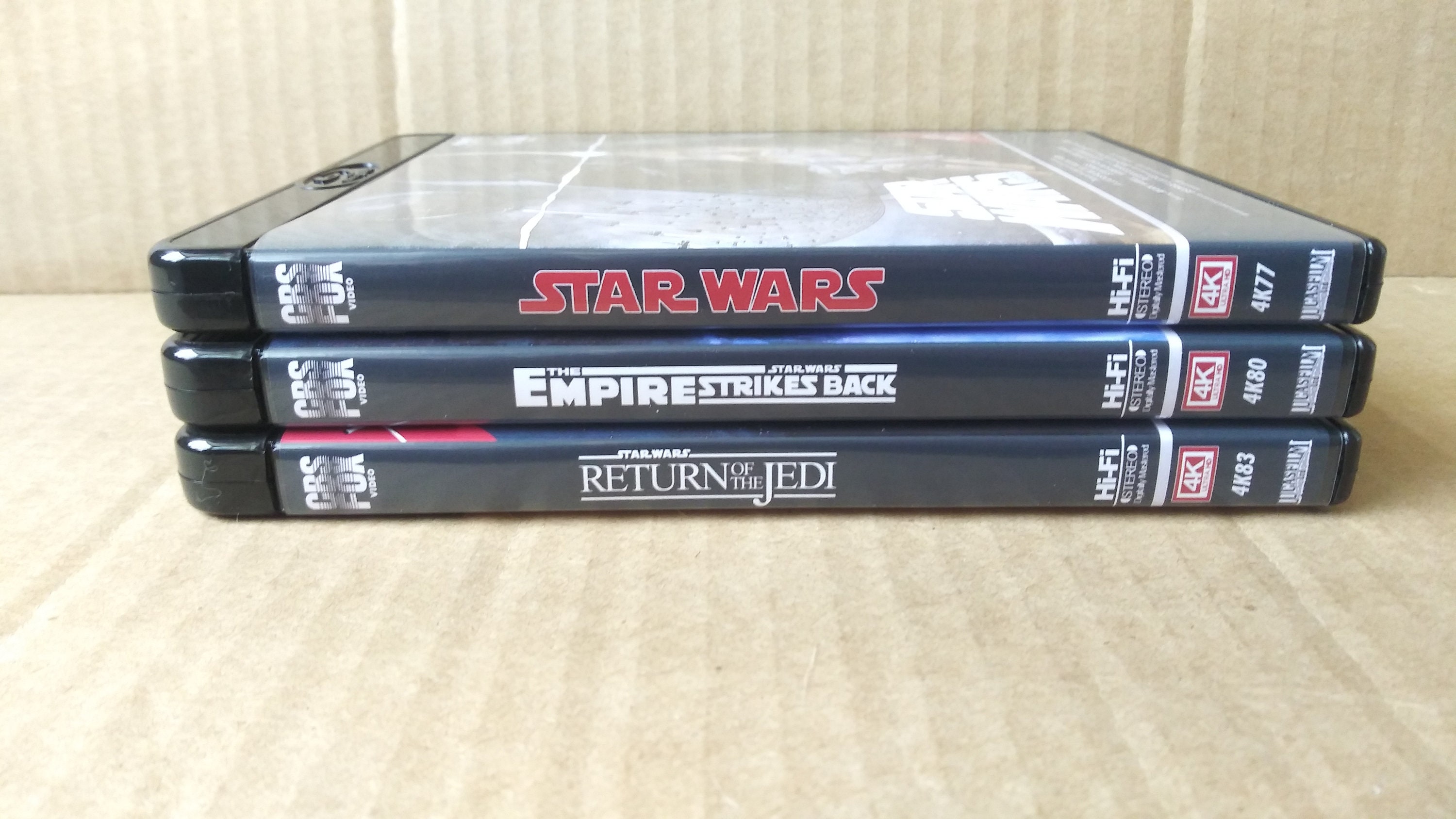 The Original Star Wars Trilogy UHD 4K 35mm Theatrical Releases Cbs/fox ...