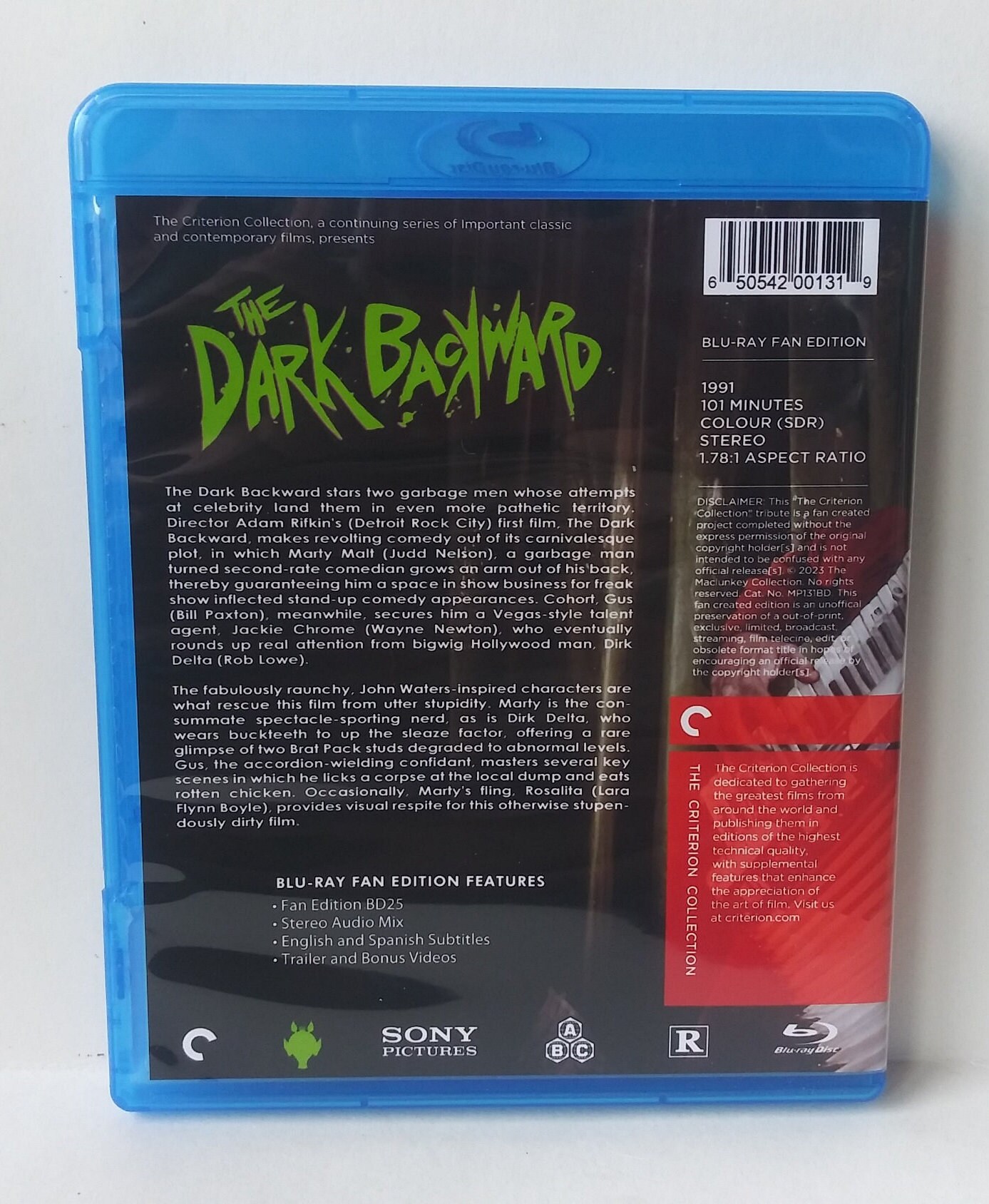 The Dark Backward 1991 A Sickly Twisted Film Custom Criterion - Etsy