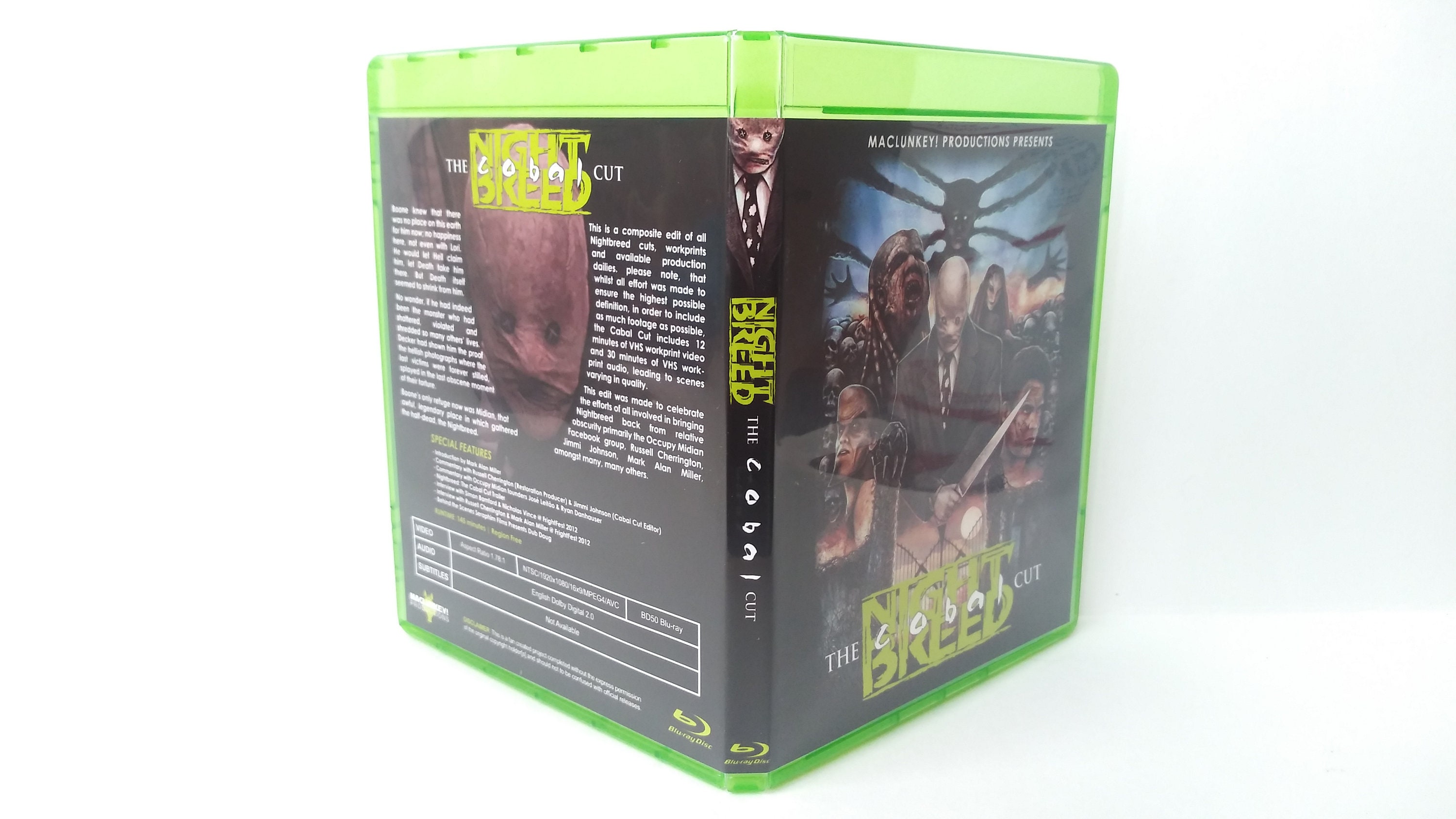 Nightbreed the Cabal Cut 145 Minutes Custom Cover Art Set OOP Blu-ray ...
