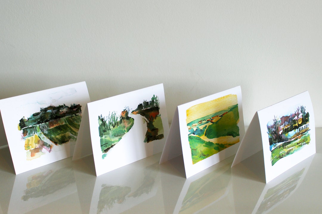 Landscape Cards - Set of 4 - Etsy