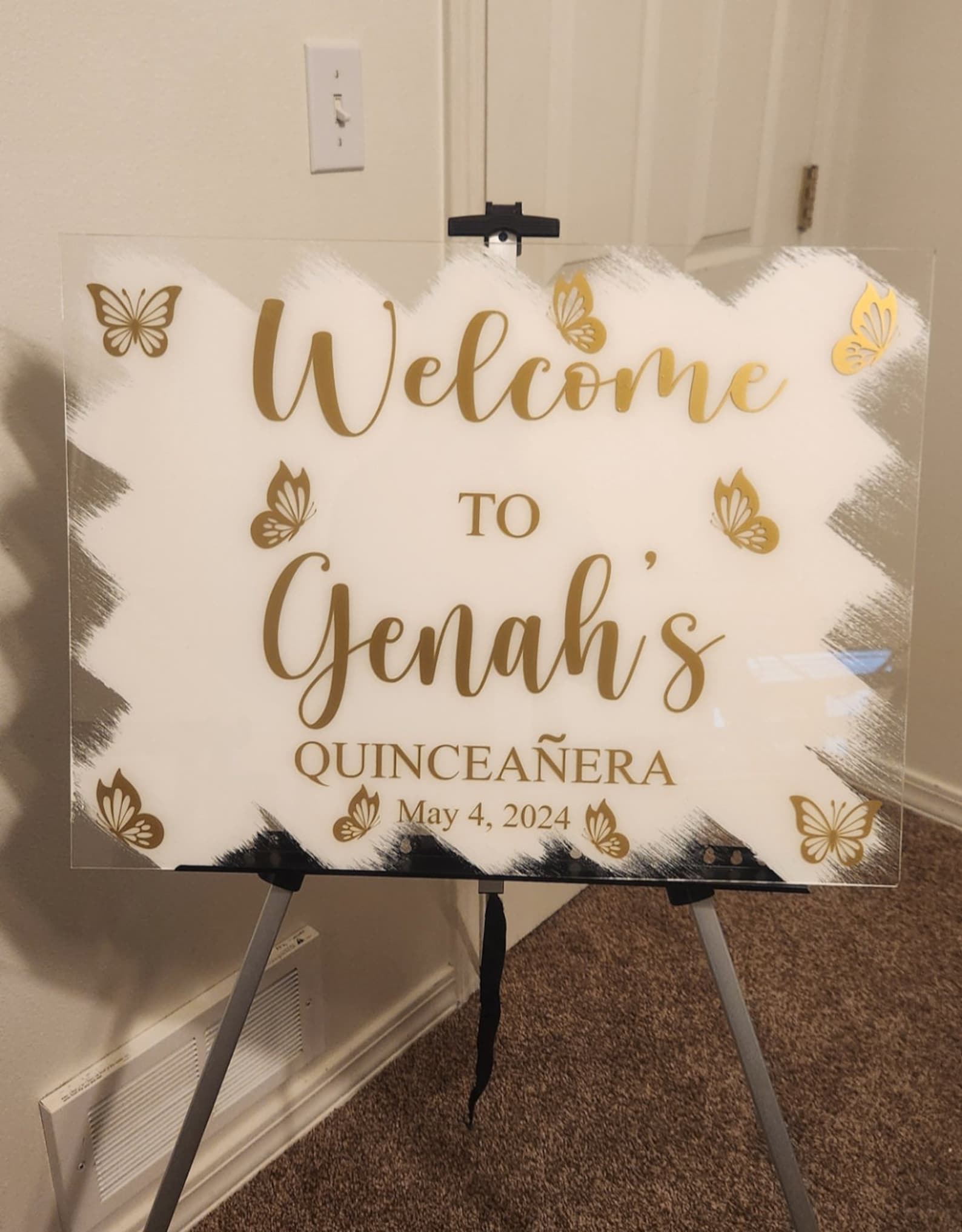 Quinceanera Acrylic, Welcome to My Quinceanera Sign, Welcome Acrylic ...