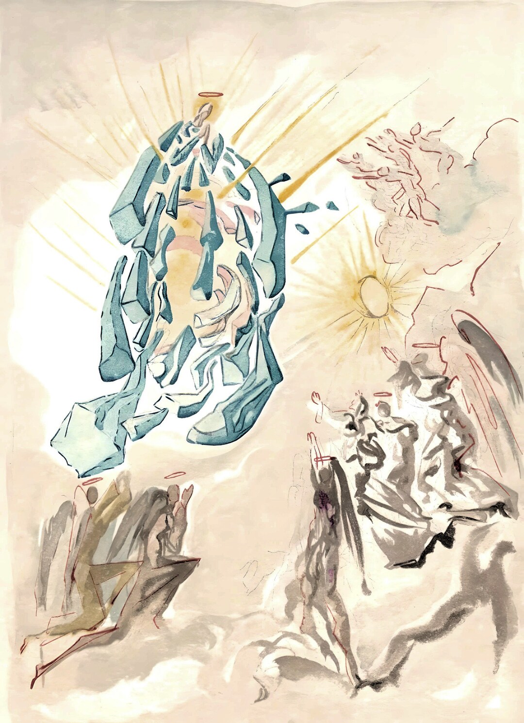 Salvador Dalí, the Apotheosis of the Virgin Mary, La Divine Comédie ...