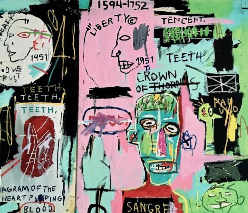 In Italian, Giclee Print, Jean-michel Basquiat - Etsy