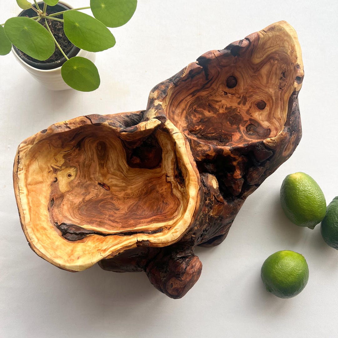 Two-compartment Bowl, 15" X 9" (exterior), Double Bowl, Fruit Bowl ...