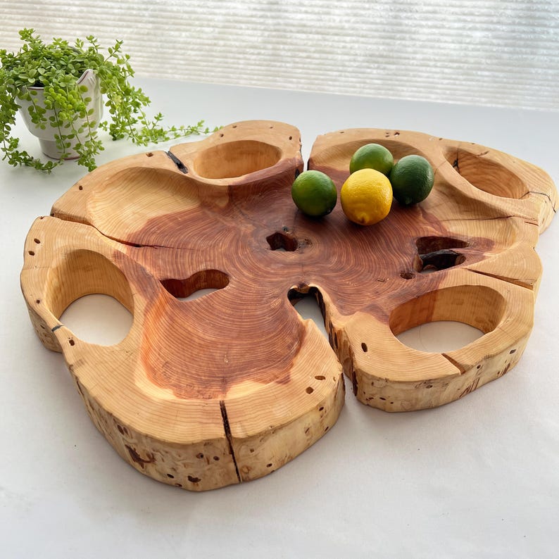 Heavy Rustic Shallow Wood Tray, 25