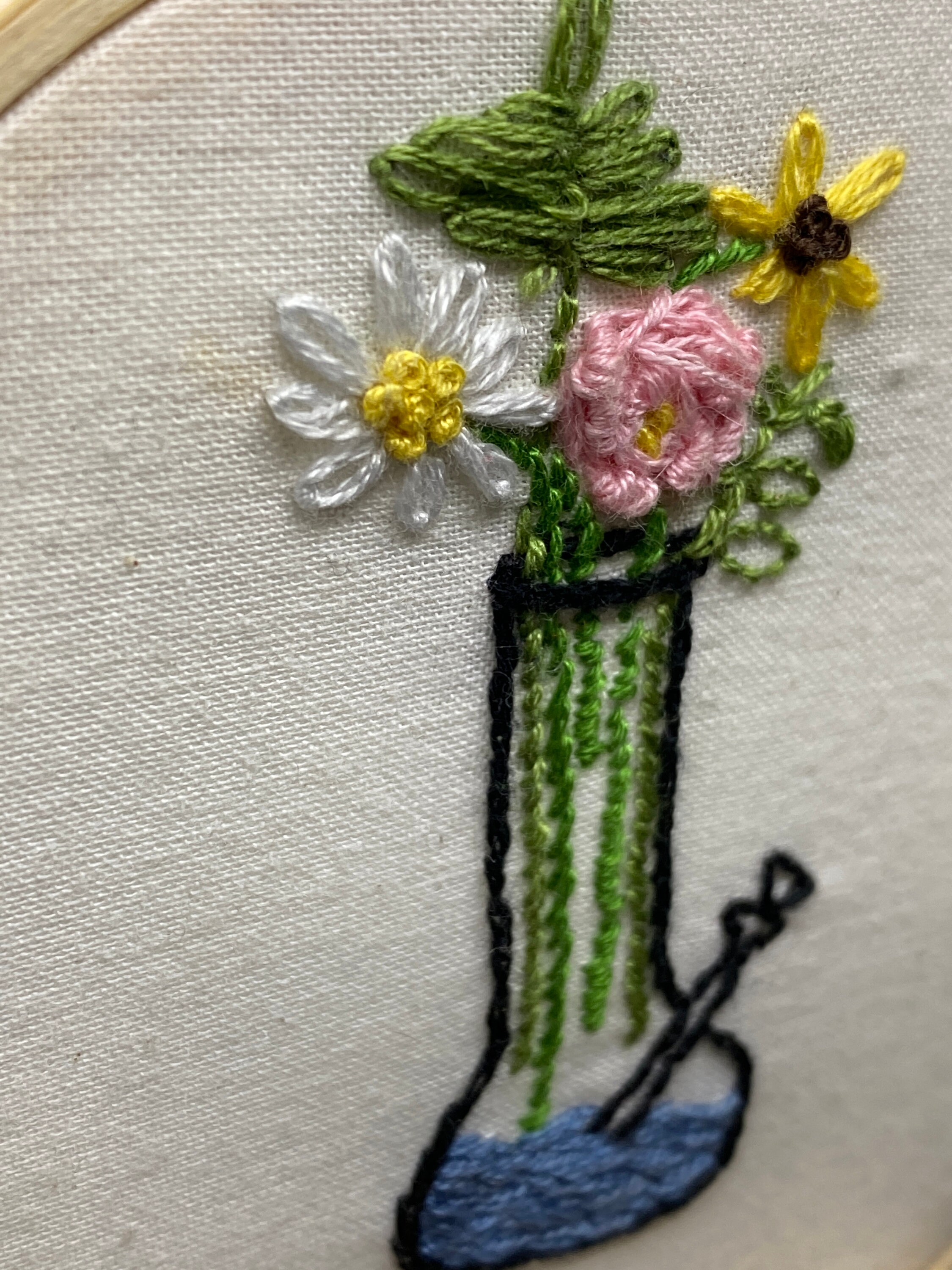 Vase With Spring Flowers 4x4 Hoop - Etsy