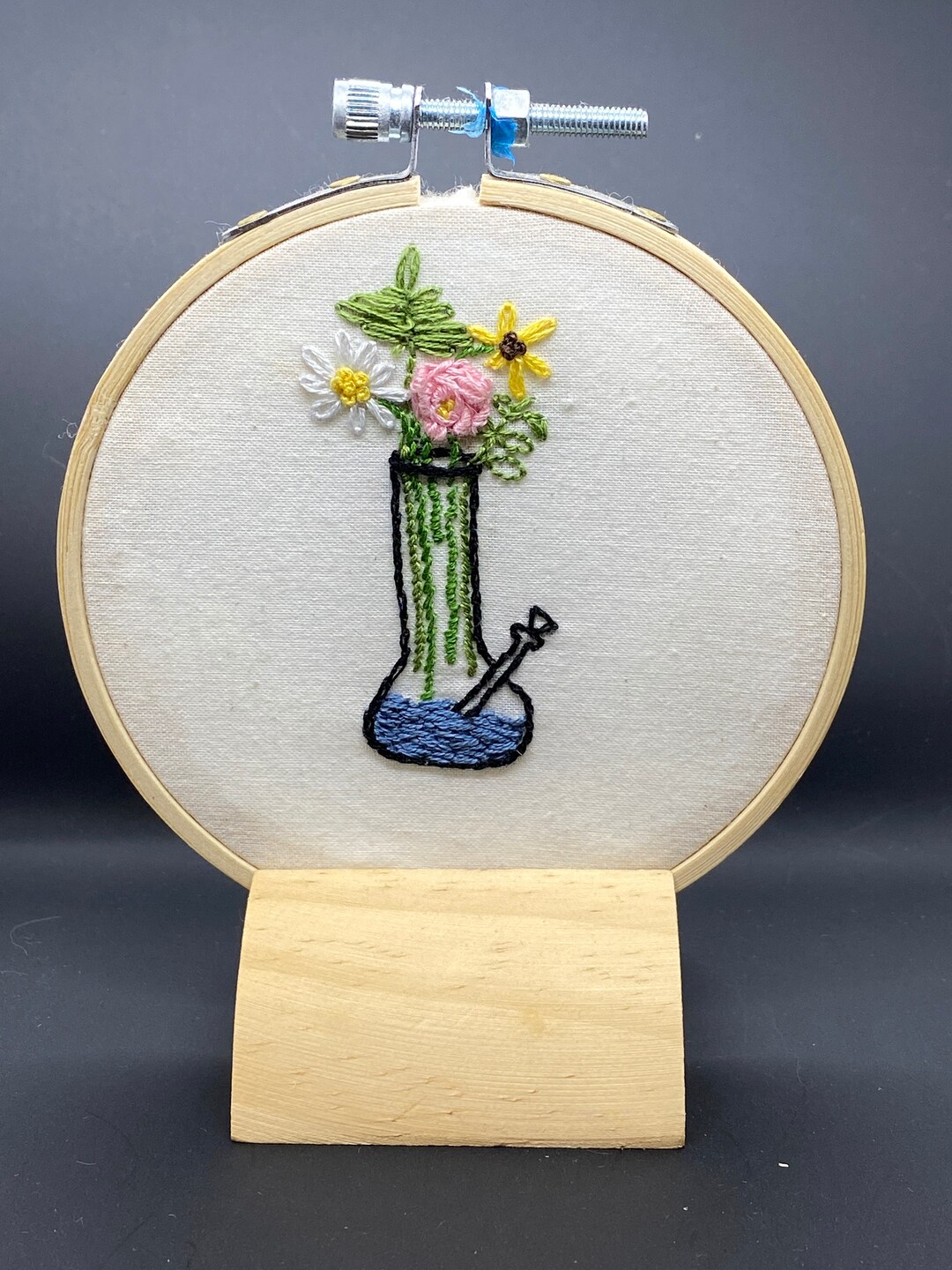 Vase With Spring Flowers 4x4 Hoop - Etsy