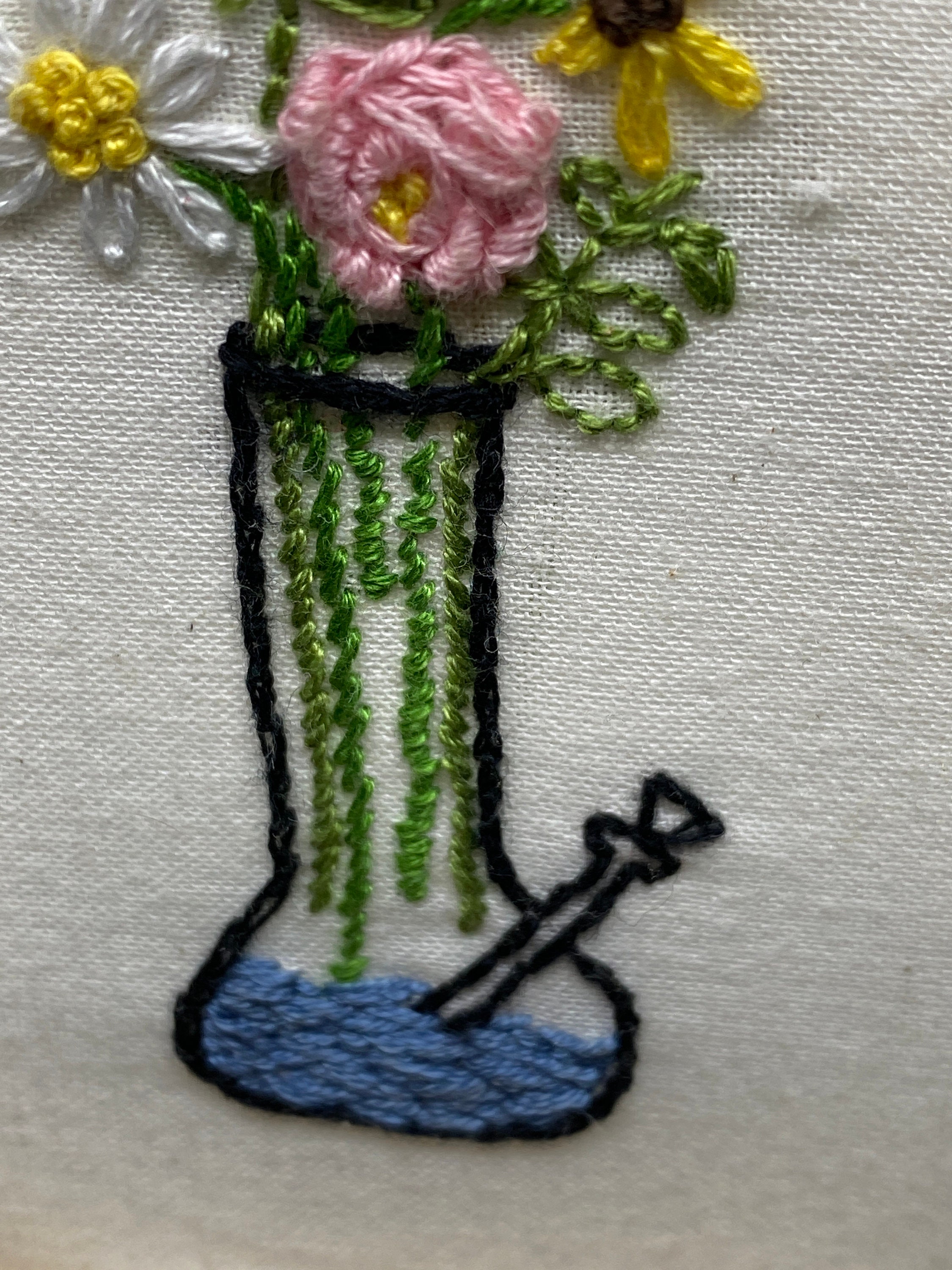 Vase With Spring Flowers 4x4 Hoop - Etsy