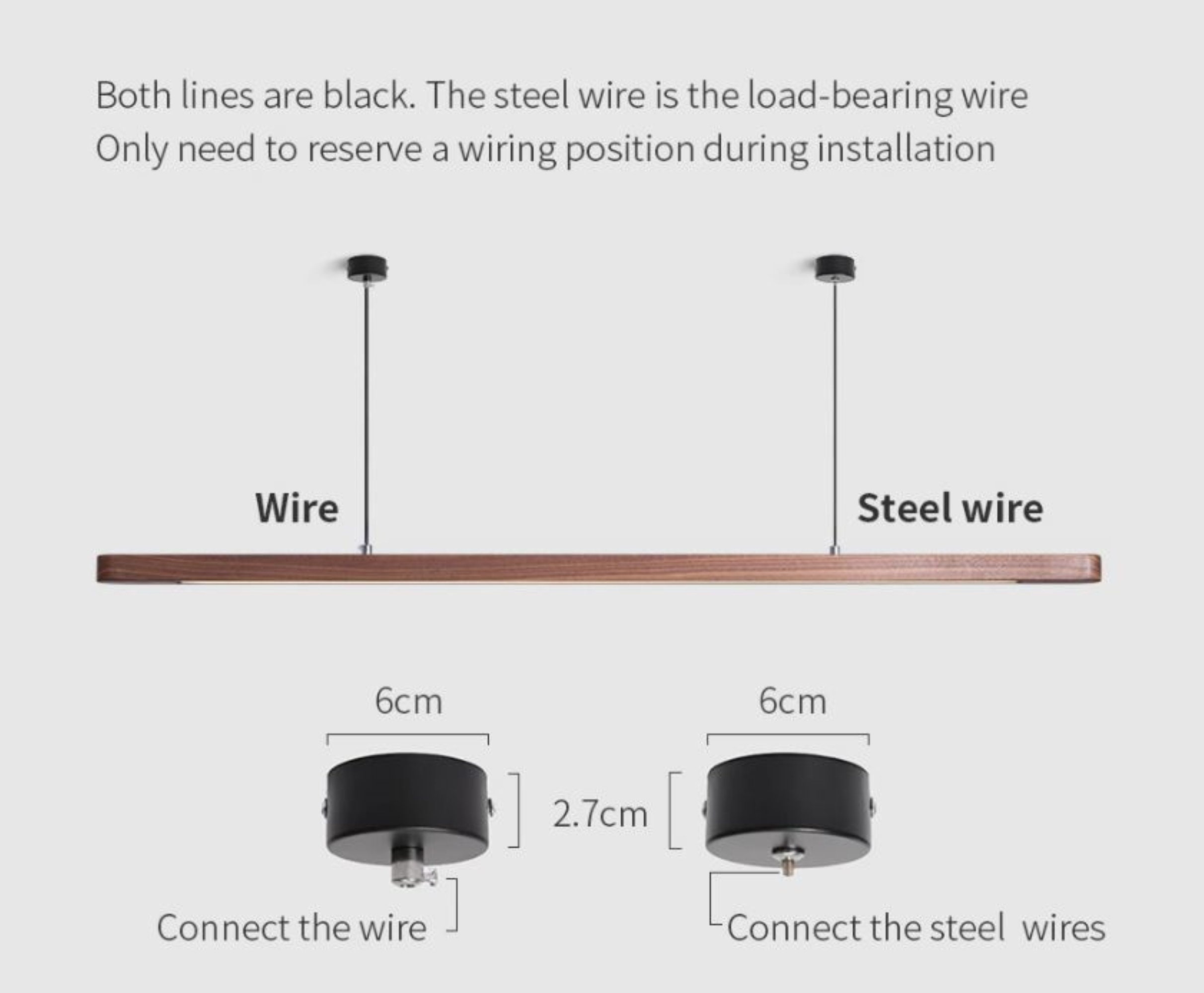 Oval Linear Pendant Chandelier Solid Wood Black Walnut or - Etsy