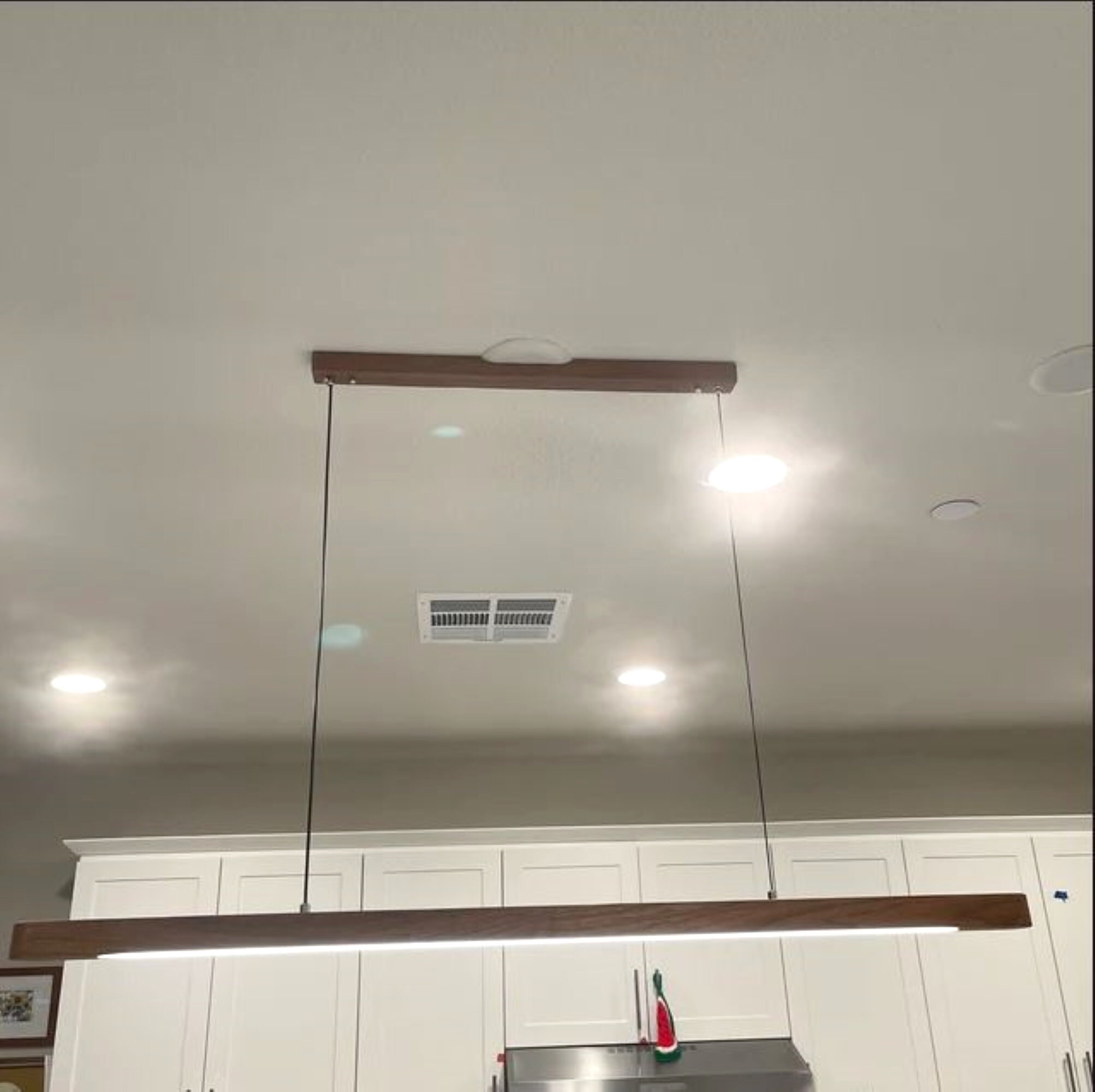 Oval Linear Pendant Chandelier Solid Wood Black Walnut or - Etsy