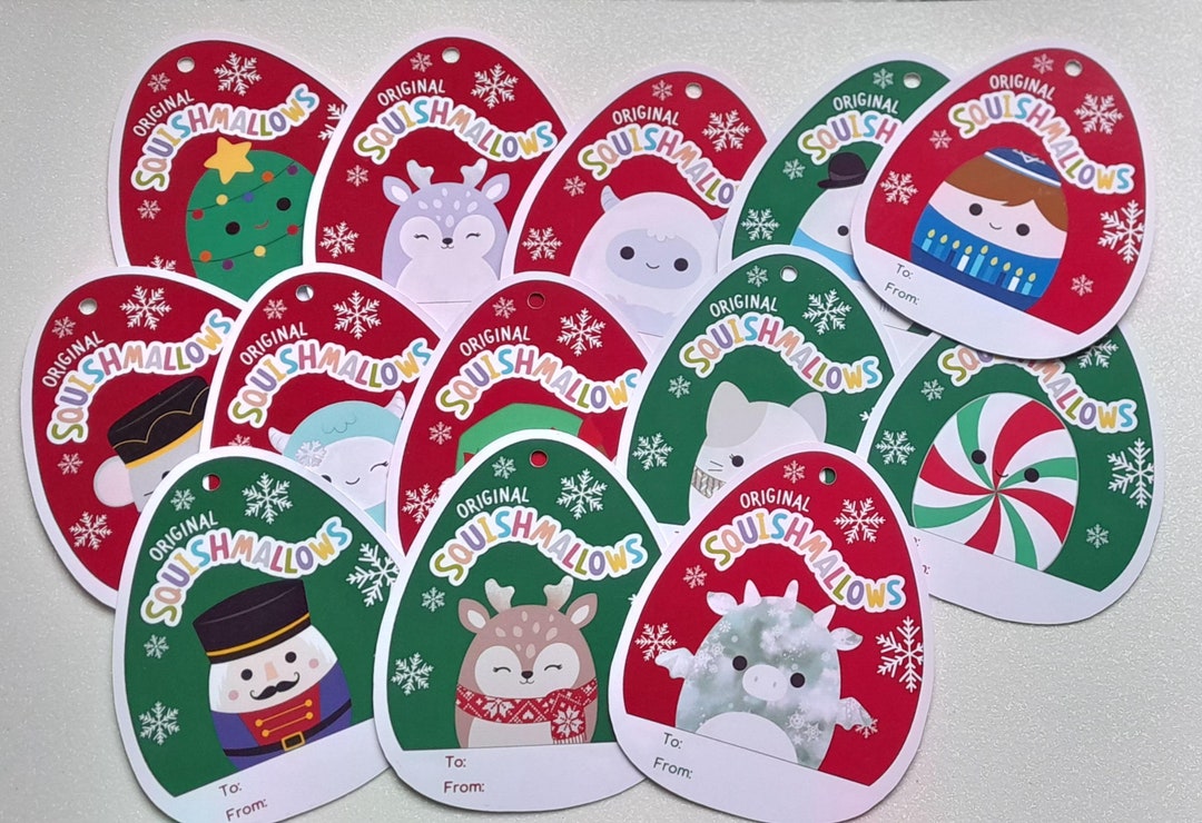 Squishmallow Christmas Gift Tags 24 Pack Gift Wrap - Etsy