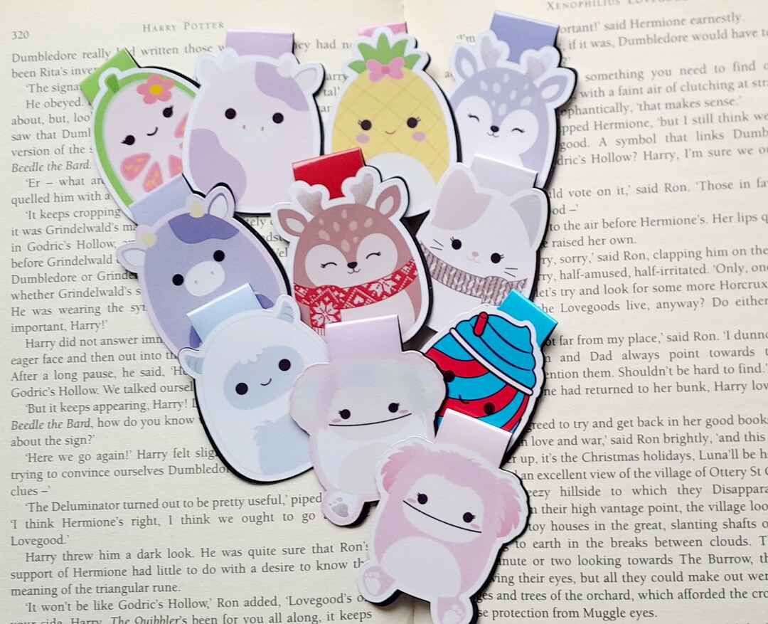Squishmallow Bookmark Magnetic Gift Reading - Etsy