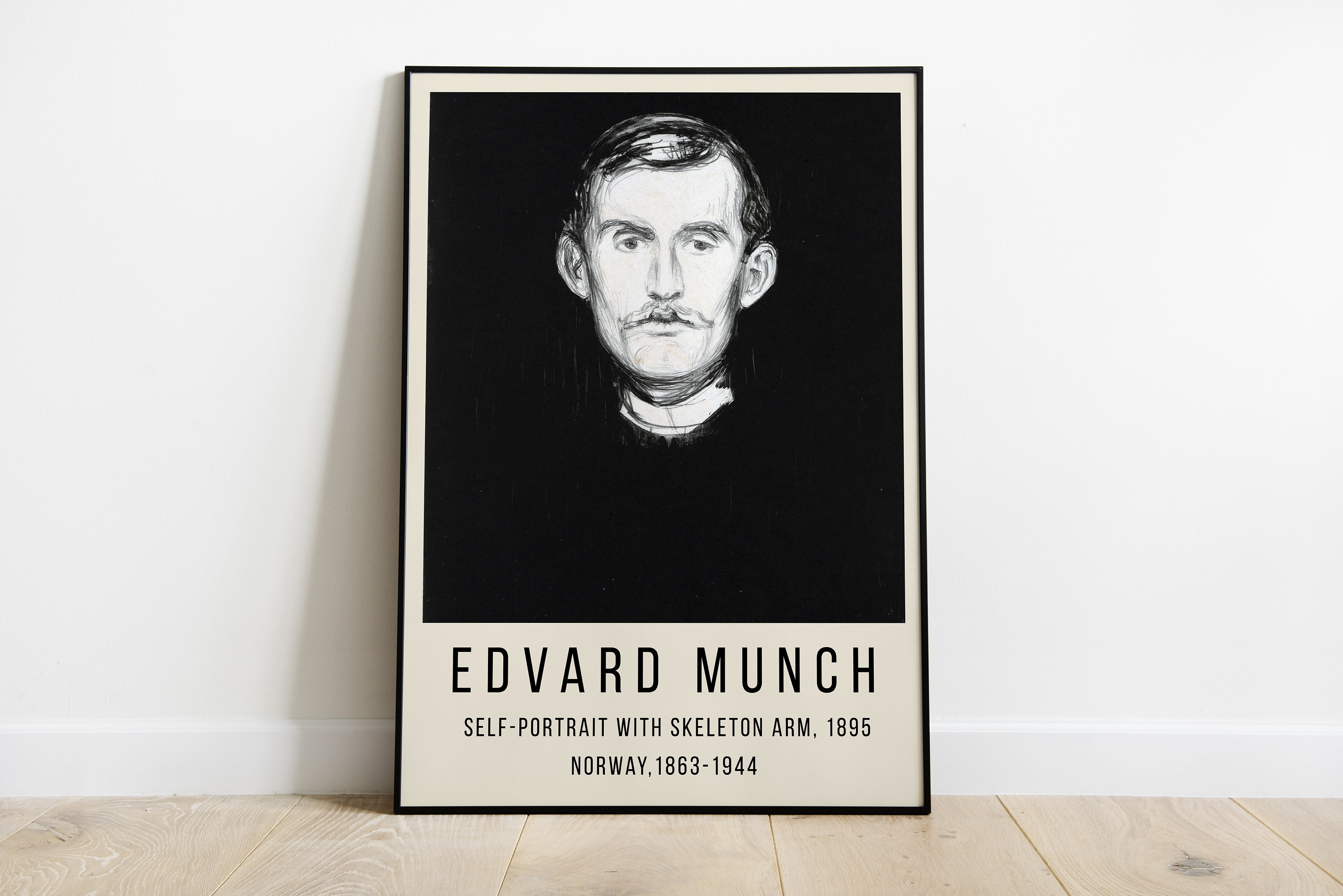 Edvard Munch Self Portrait With Skeleton Arm