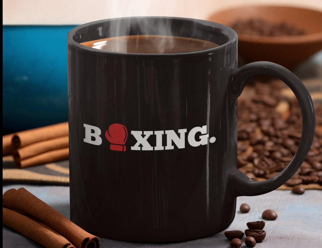 Boxing Black Mug. Boxing Mug. Boxing Gift. Boxing Fanatic Gift. Gift ...