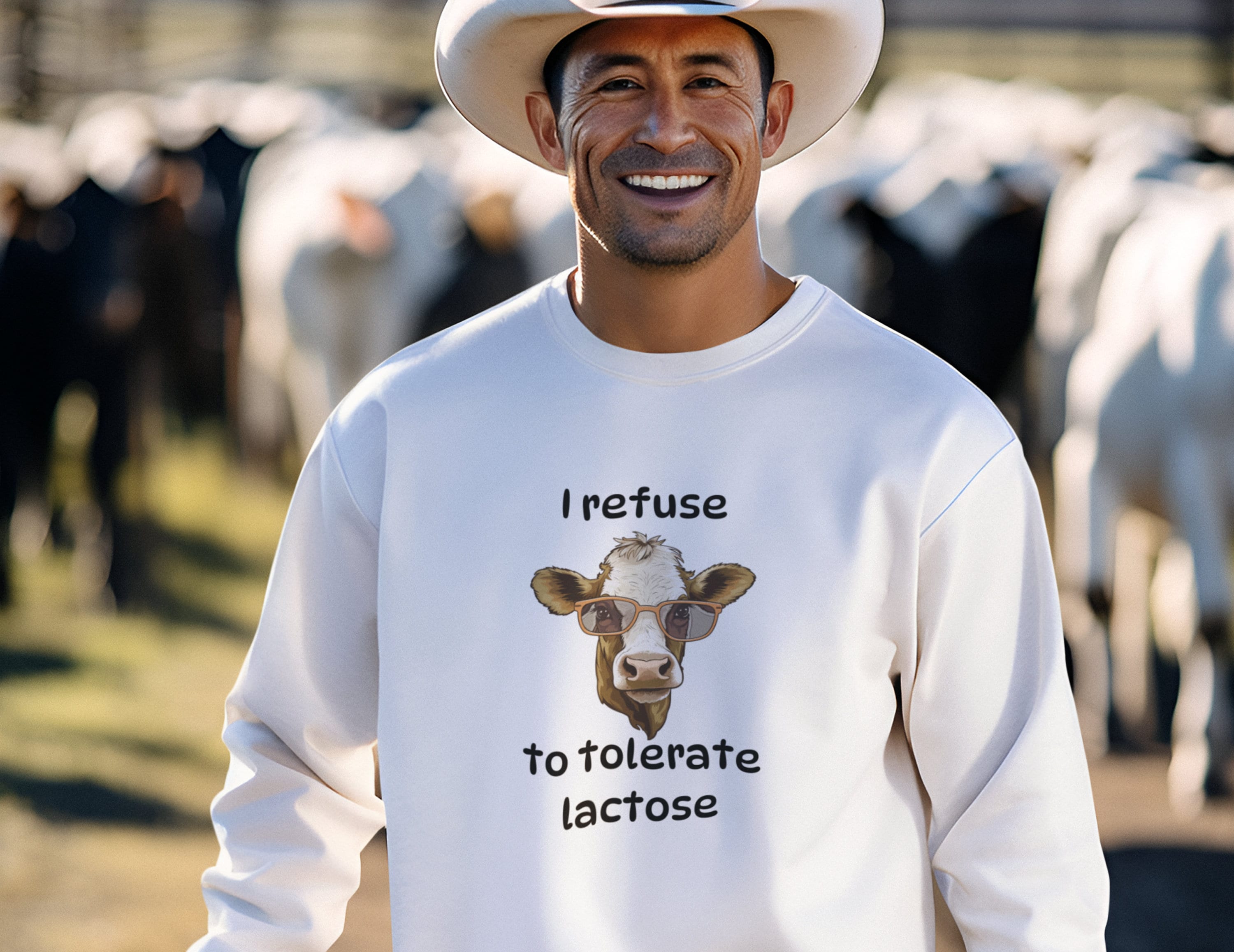 Funny Lactose Intolerant Shirt. Lactose Intolerant Milk Lmao Sweatshirt ...