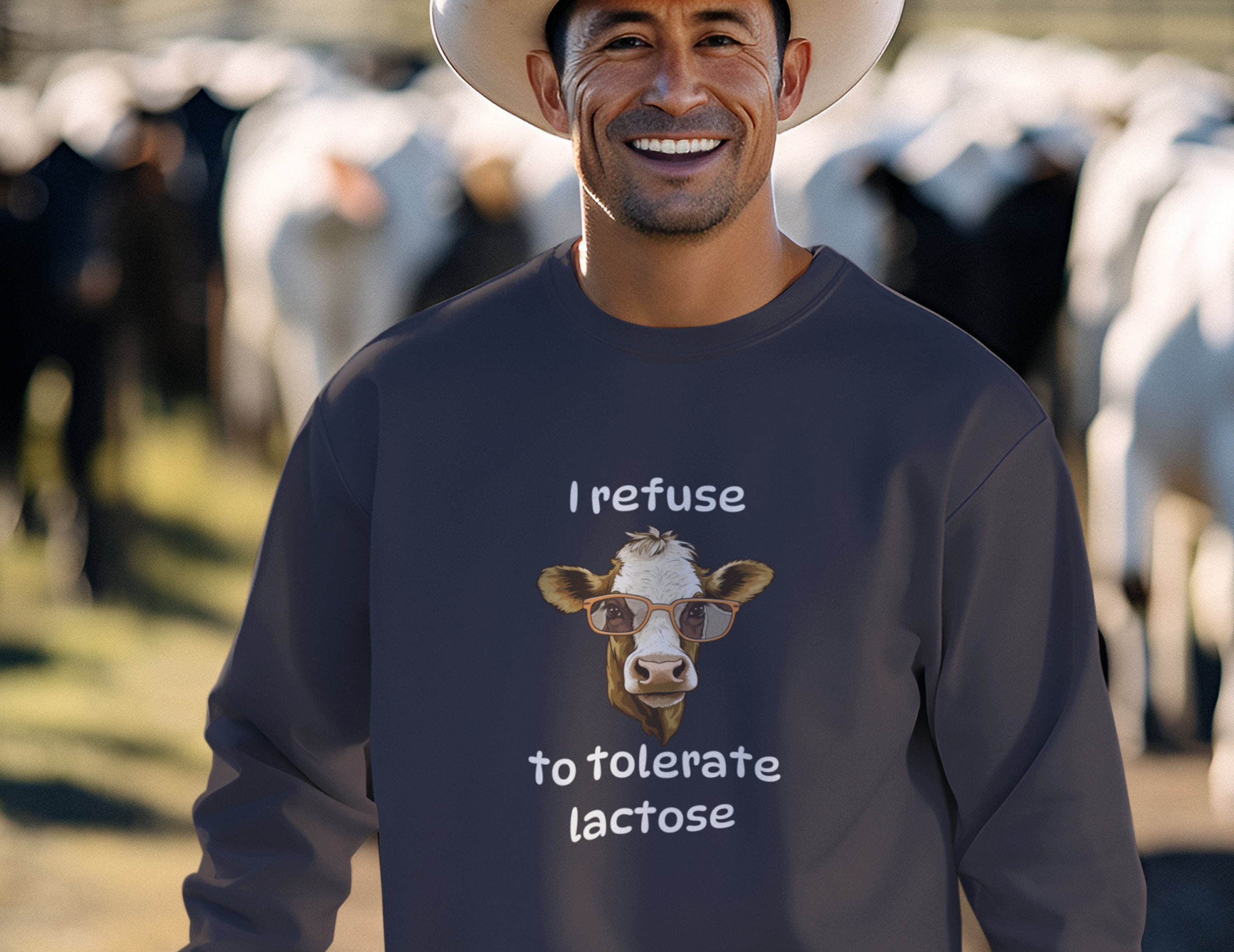 Funny Lactose Intolerant Shirt. Lactose Intolerant Milk Lmao Sweatshirt ...