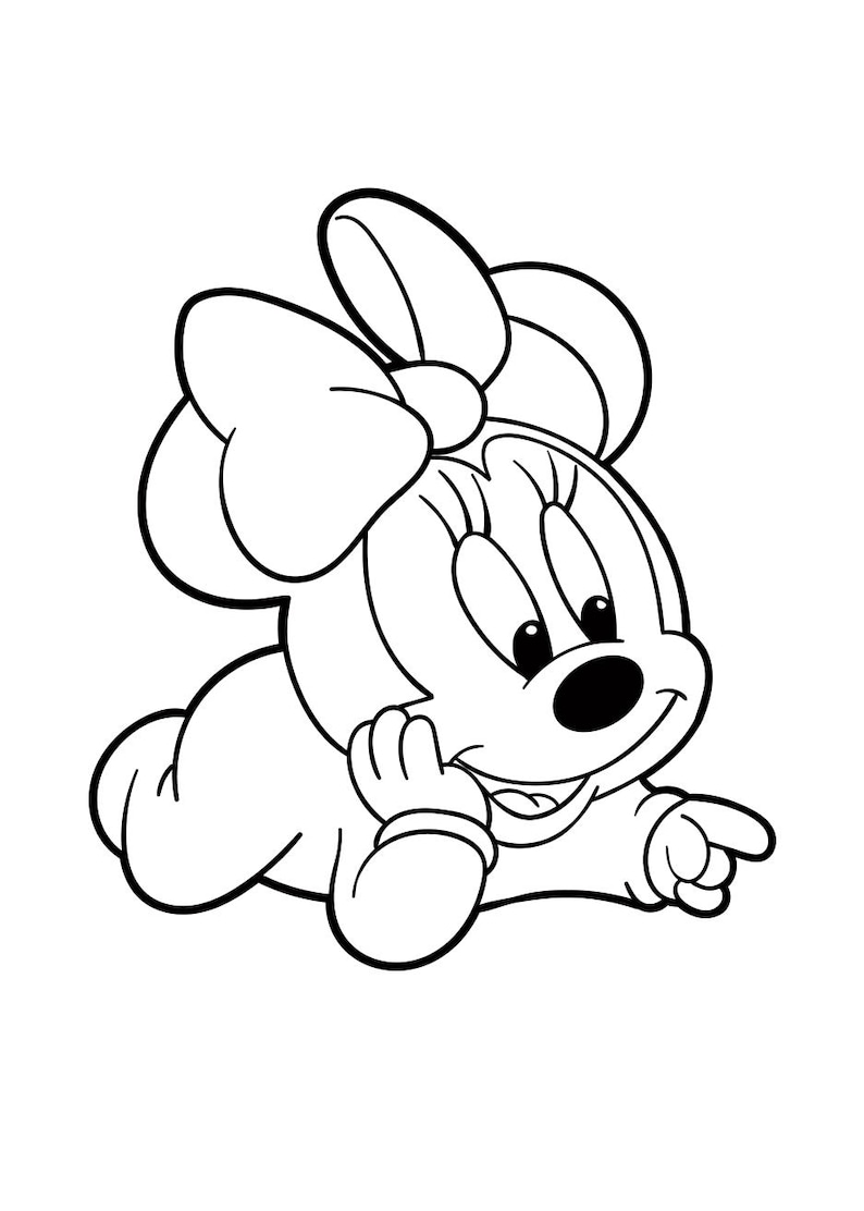 Minnie Mouse 5 Fun Coloring Pages PART 2 - Etsy