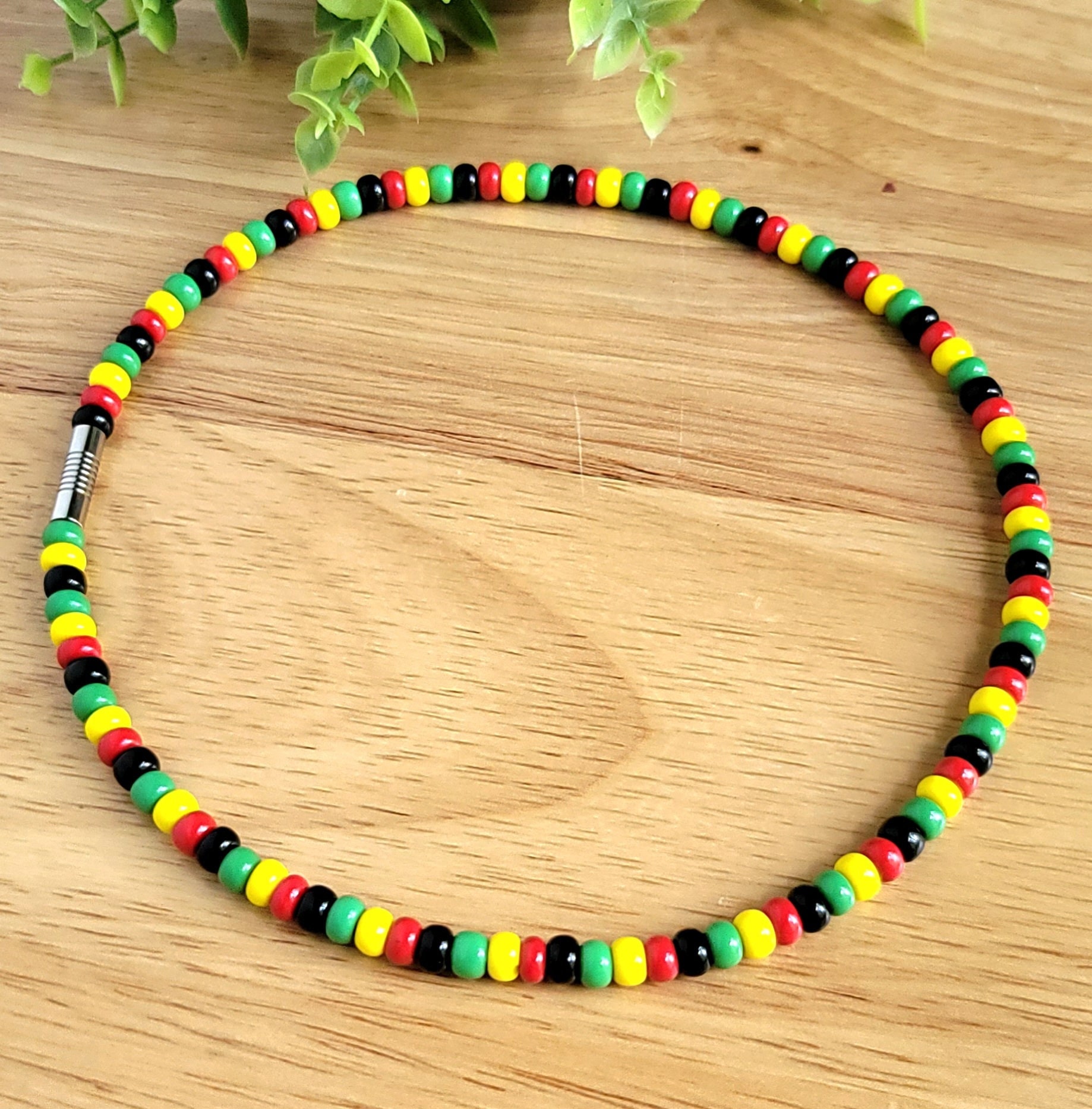 Rasta Color Necklace for Men or Women Rasta Necklace - Etsy