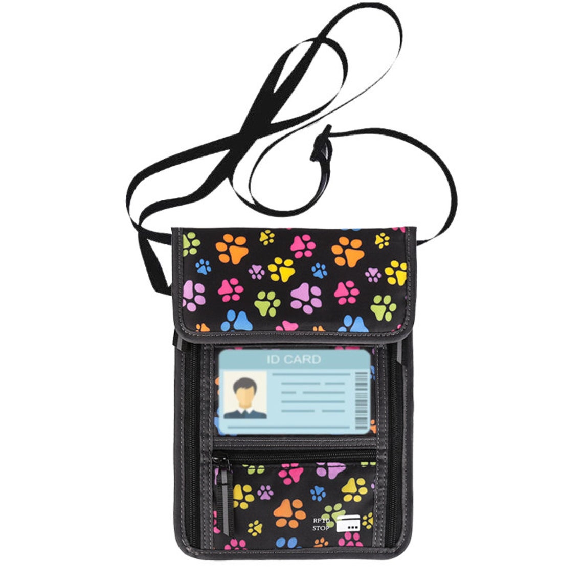 Travel RFID Blocking Security Neck Pouch Wallet Bag Waterproof | Etsy