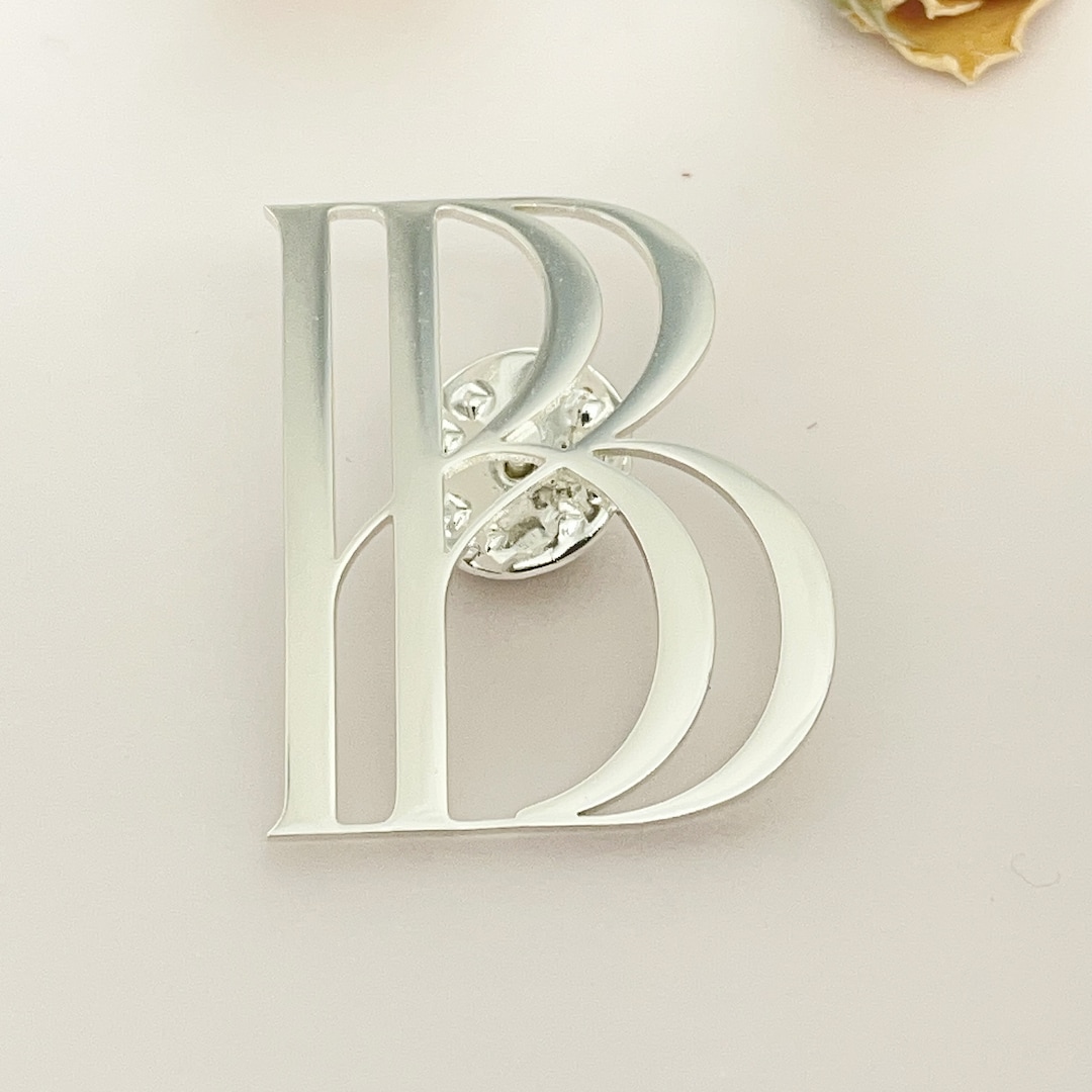 Custom Initials Pin, Pin With Company Logo, Lapel Pin, Logo Brooch ...
