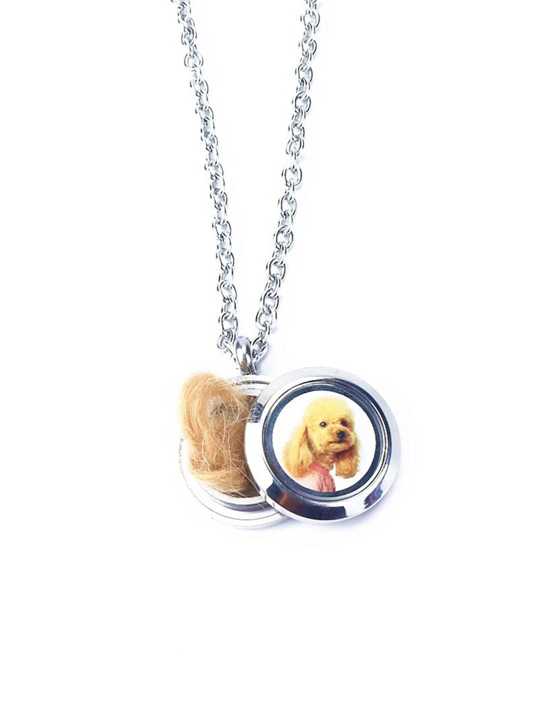 Custom Pet Hair Keepsake, Pet Fur Necklace, Pet Photo Necklace, Dog ...