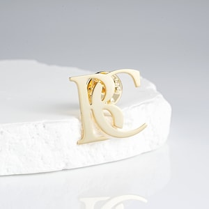 Custom Initials Pin, Pin With Company Logo, Lapel Pin, Logo Brooch ...