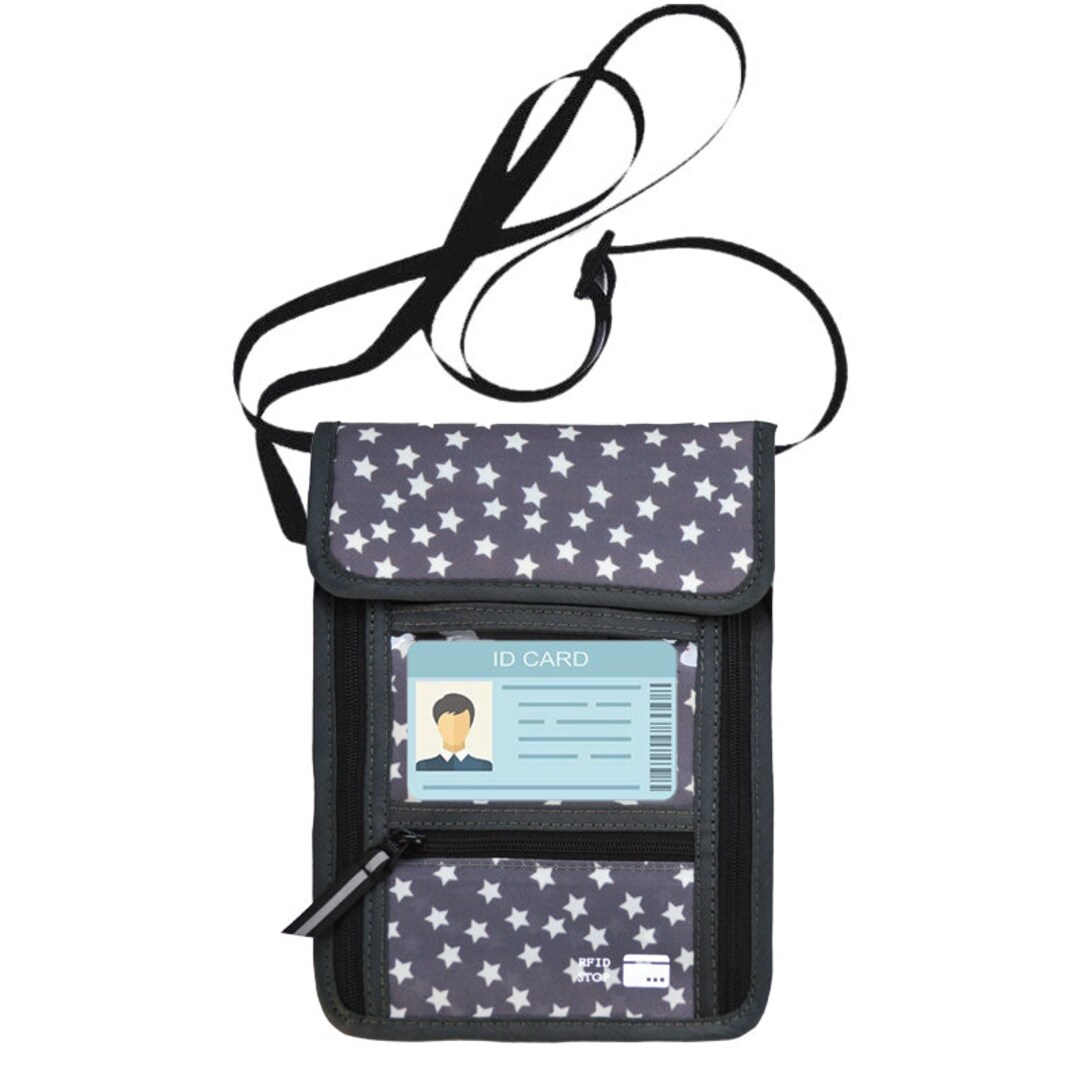 Travel RFID Blocking Security Neck Pouch Wallet Bag Waterproof ID ...