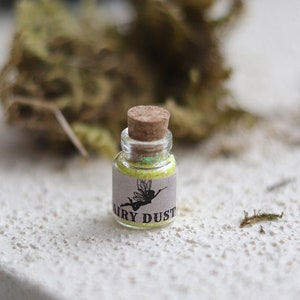 Fairy Yellow Dust Tiny Glass Bottle Trinket, Magic Dust, Fairy Tale ...