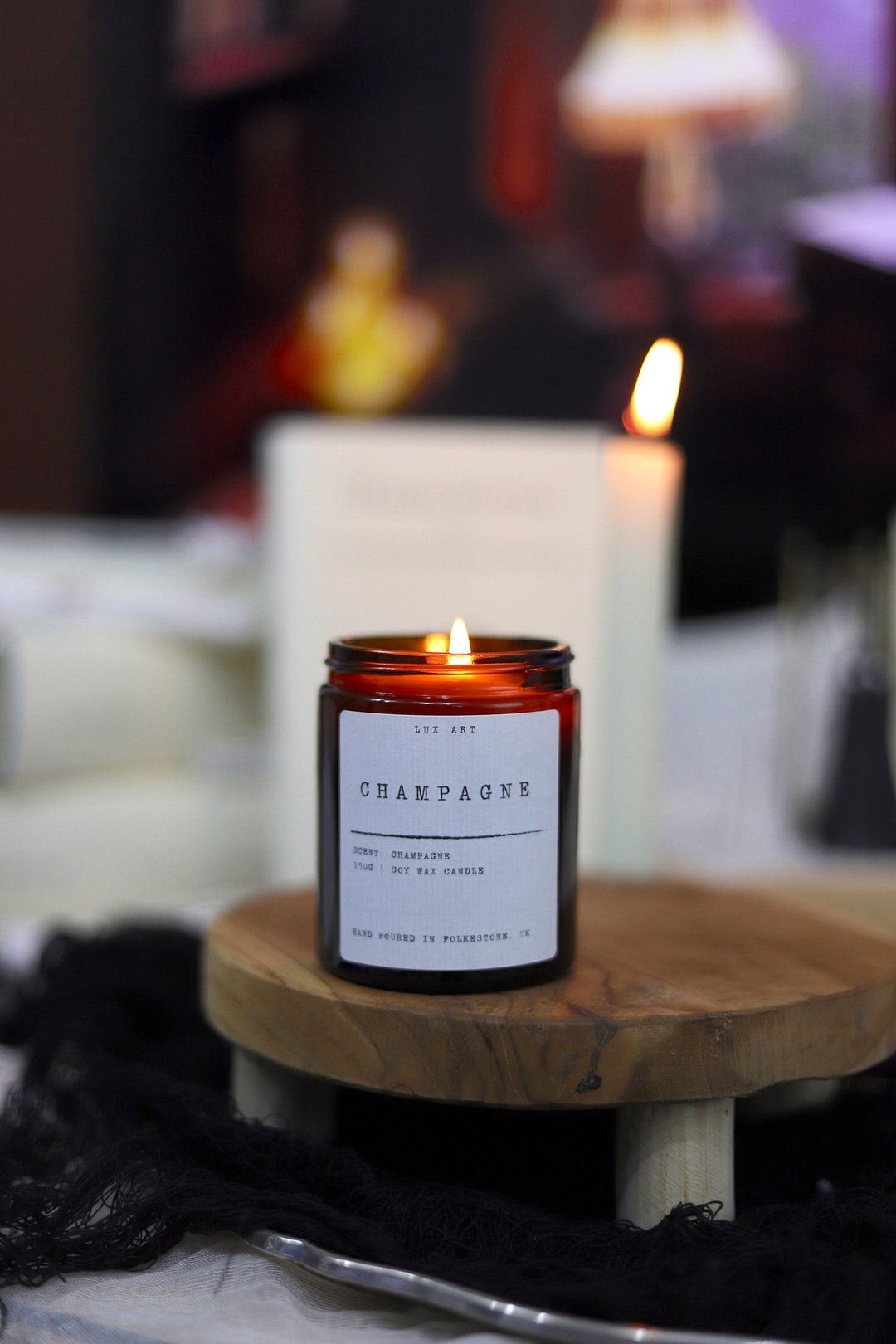 Champagne Scented Candle, Christmas Candle, Holiday Candle, Soy Wax ...