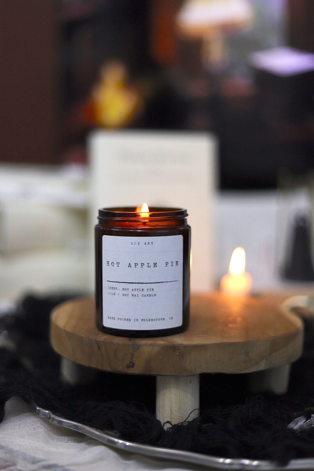 Hot Apple Pie Scented Candle,soy Wax, Autumn Candle, Halloween Candle ...