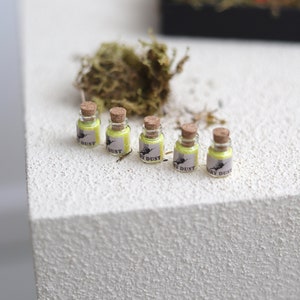 Fairy Yellow Dust Tiny Glass Bottle Trinket, Magic Dust, Fairy Tale ...