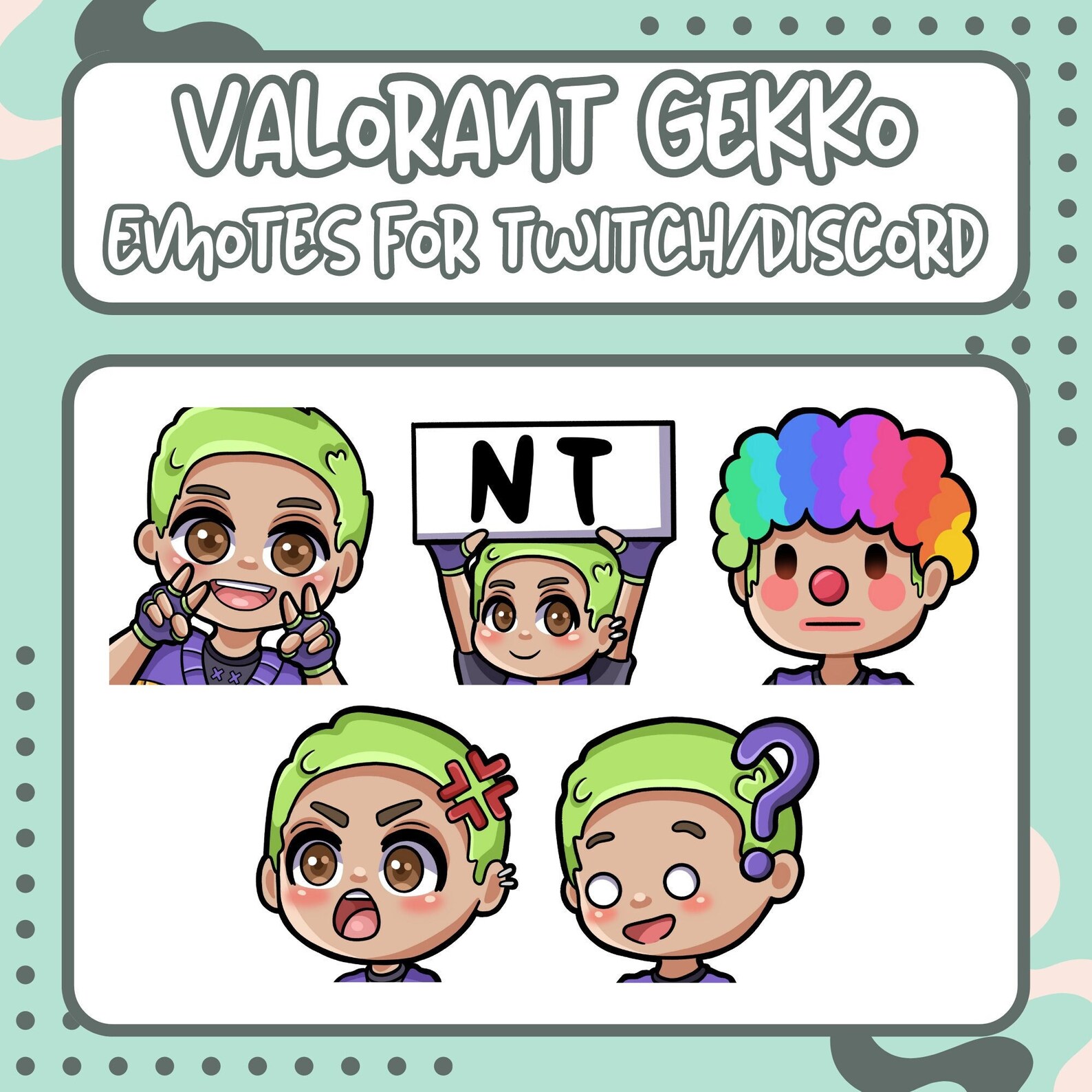 Valorant Gekko Emotes for Twitch and Discord - Etsy UK