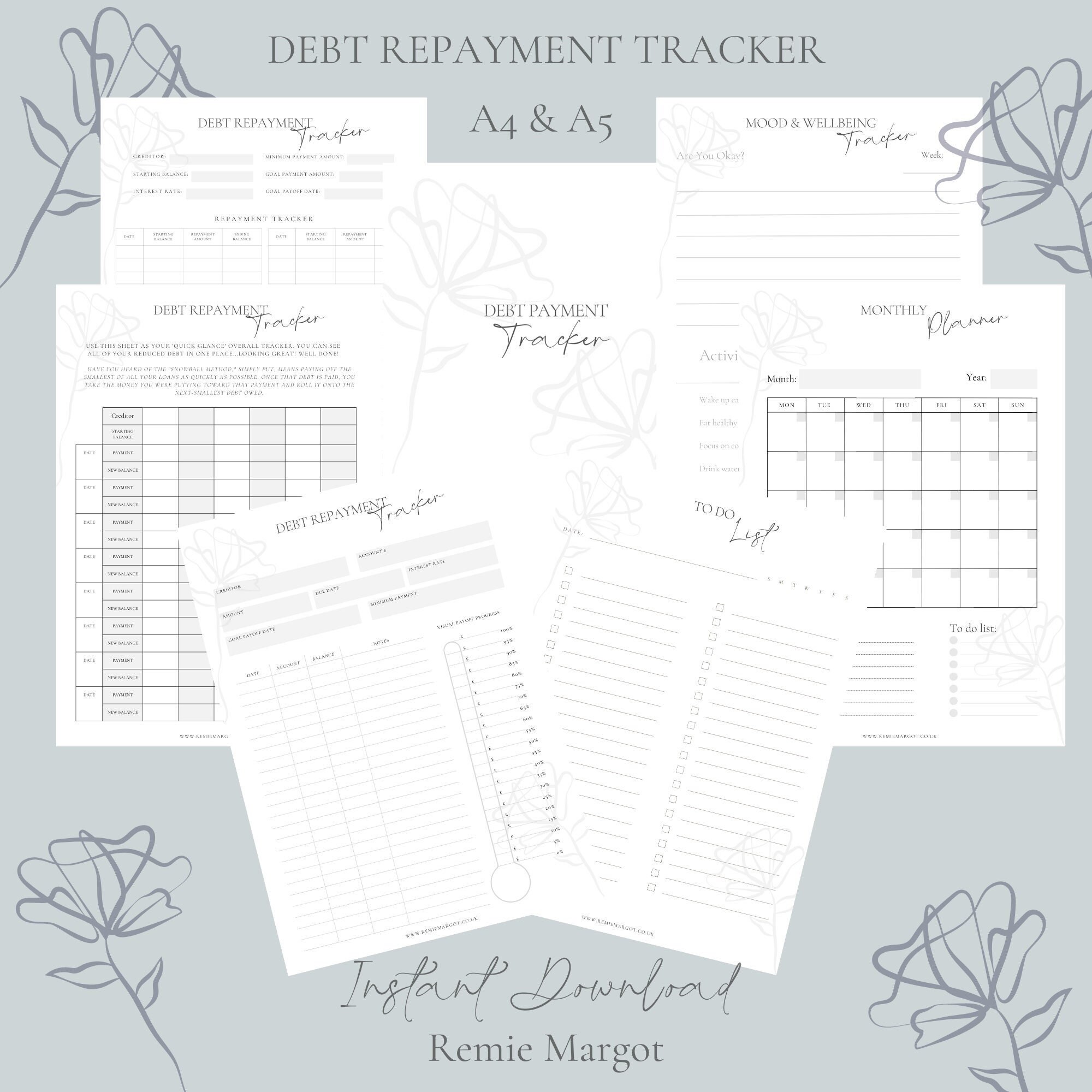 Debt Repayment Tracker, Printable Tracker, Debt, Planning, Repayment - Etsy