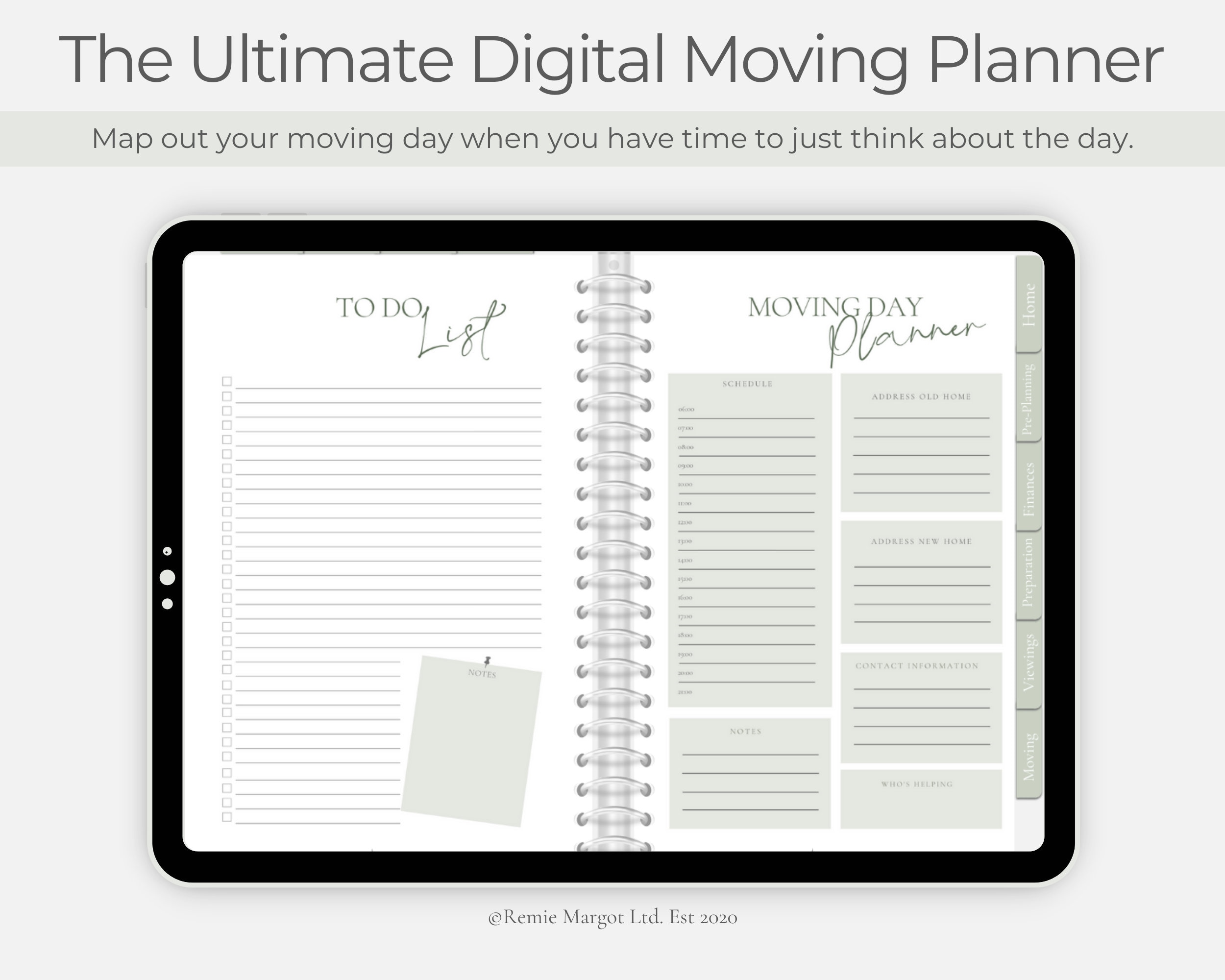 Digital Moving Planner | Digital Relocation Planner I Home Move Planner ...