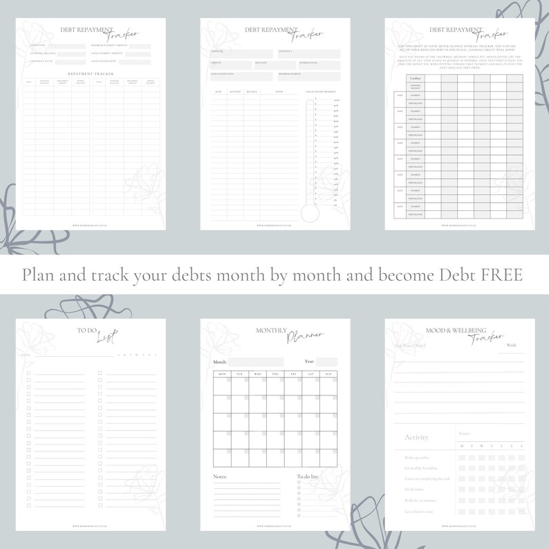 Debt Repayment Tracker, Printable Tracker, Debt, Planning, Repayment - Etsy