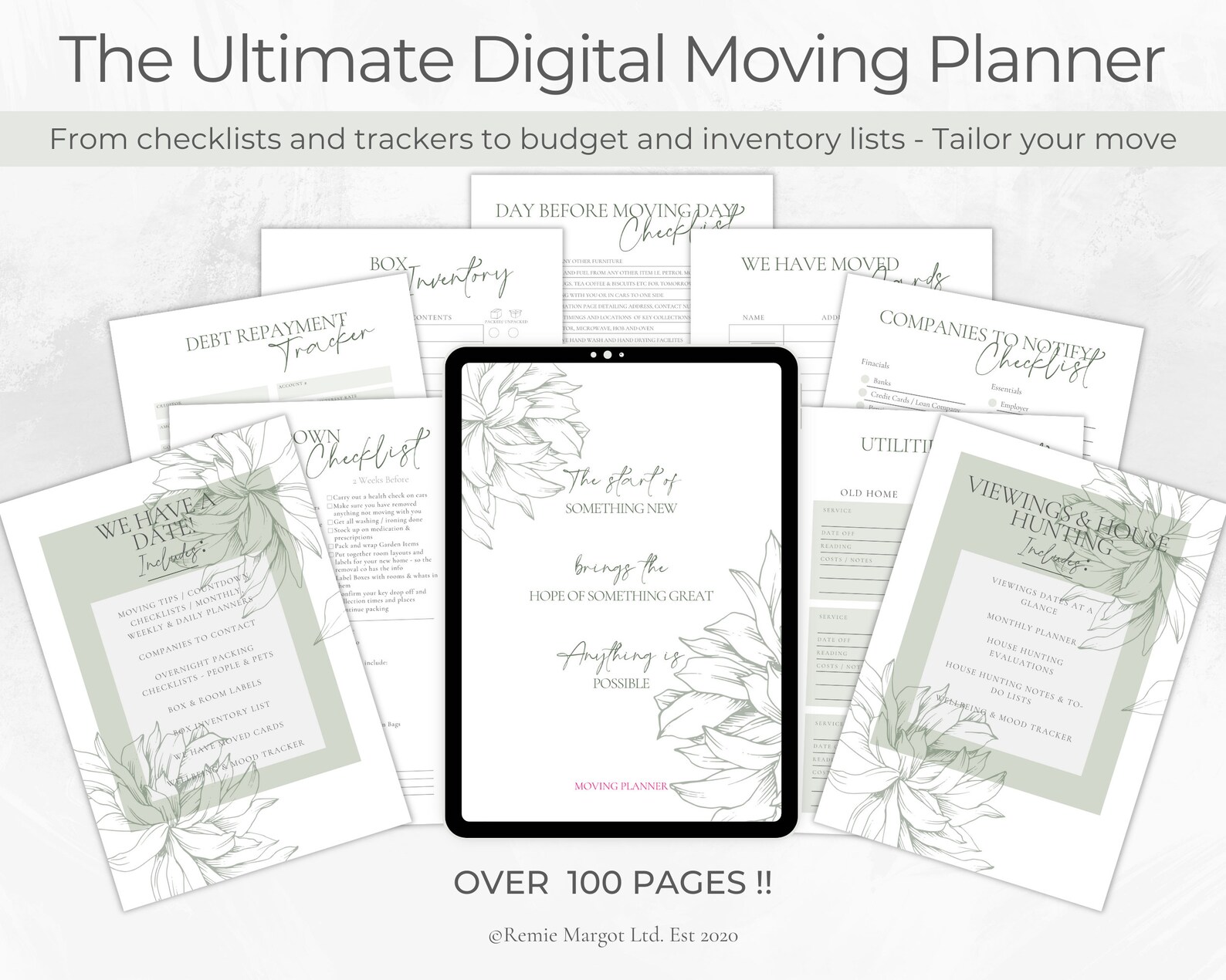 Digital Moving Planner | Digital Relocation Planner I Home Move Planner ...