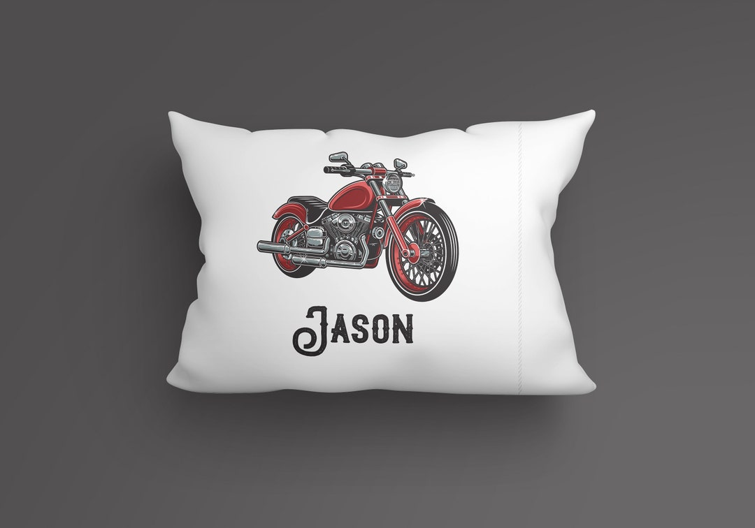 Personalized Classic Motorcycle Pillow Case - Etsy