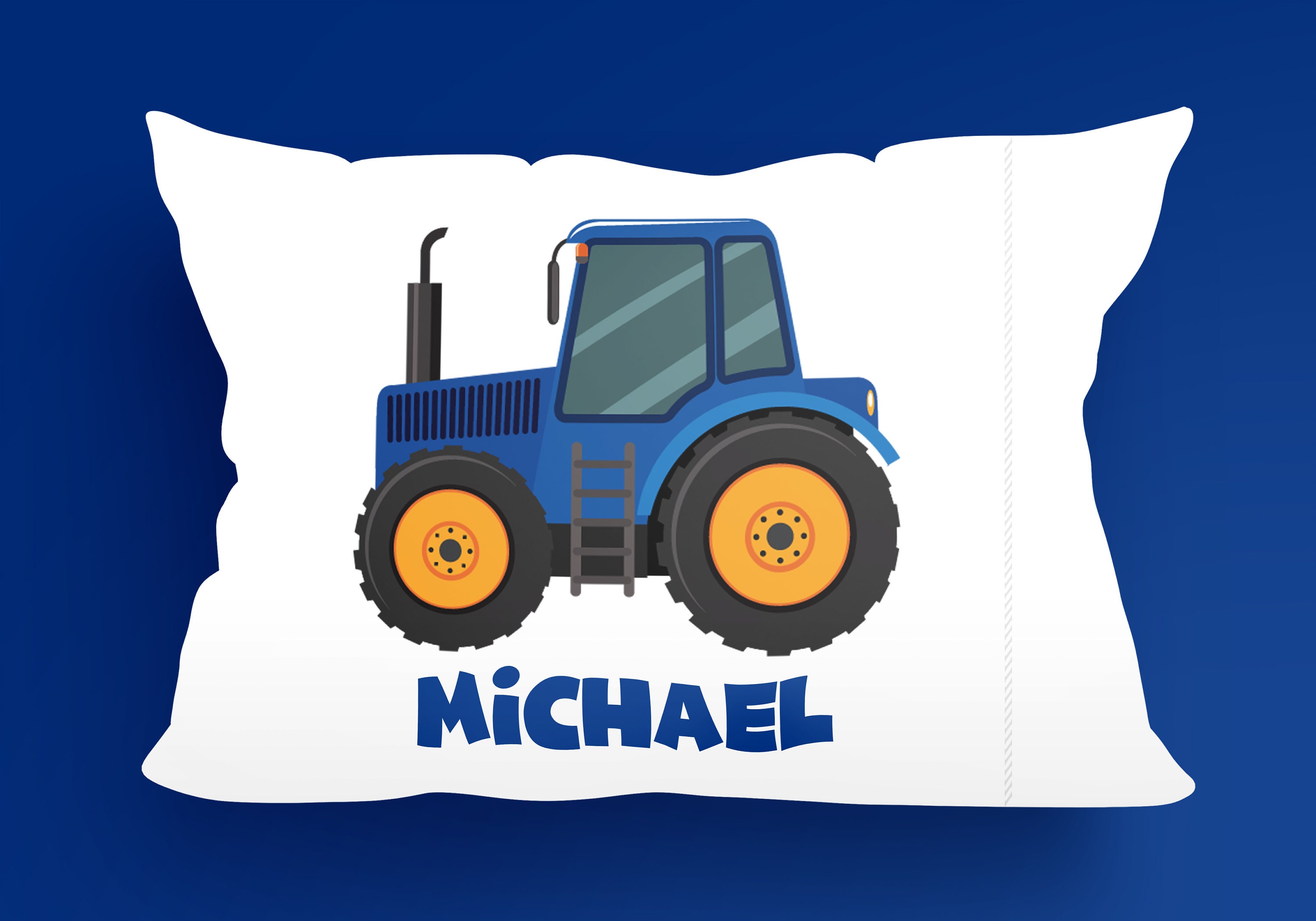 Childrens Personalized Kids Farm Tractor Pillow Case, Farm Bedding - Etsy