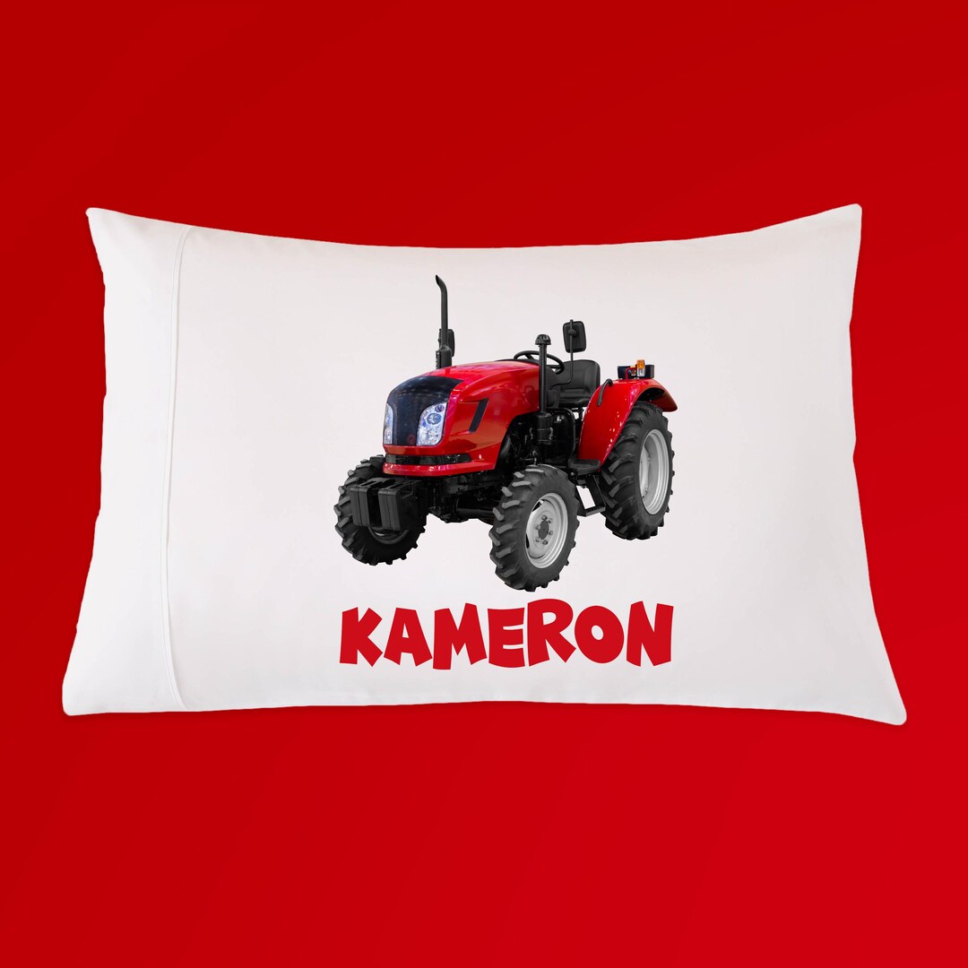 Childrens Personalized Kids Farm Tractor Pillowcase, Farm Bedding ...