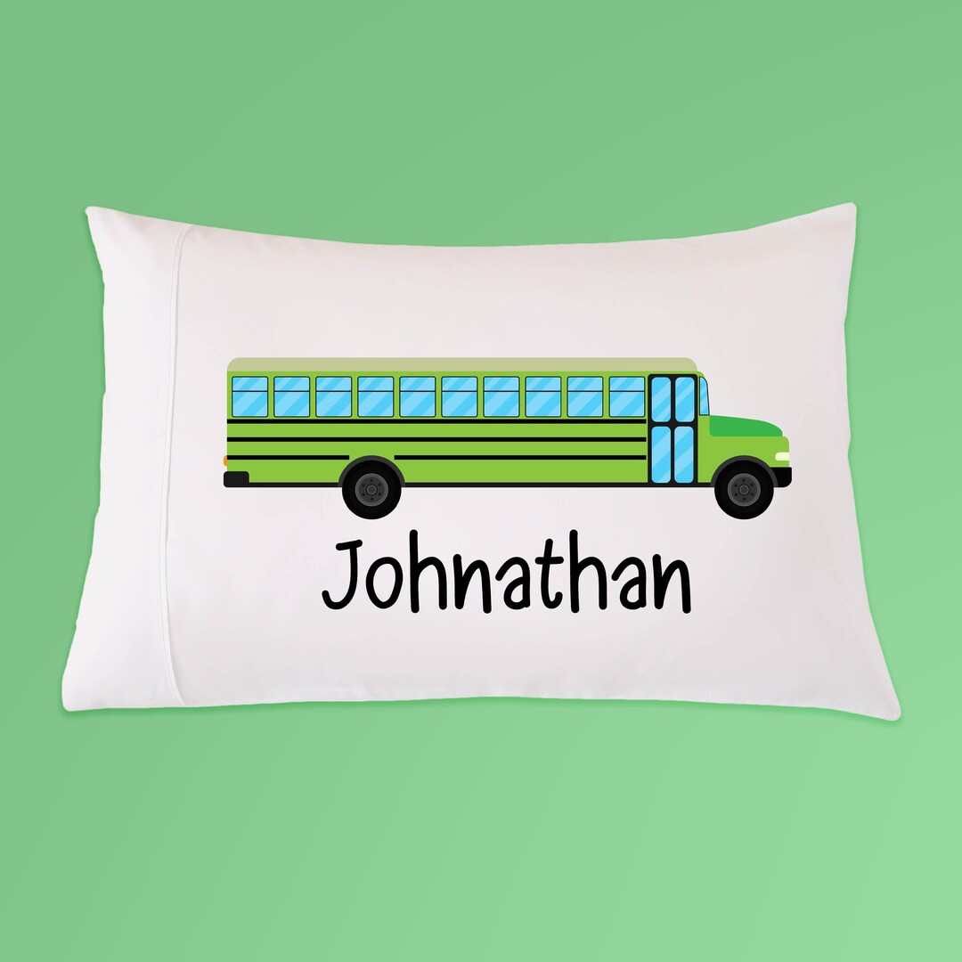 School Bus Pillowcase, School Bus Decor, Bus Bedding - Etsy
