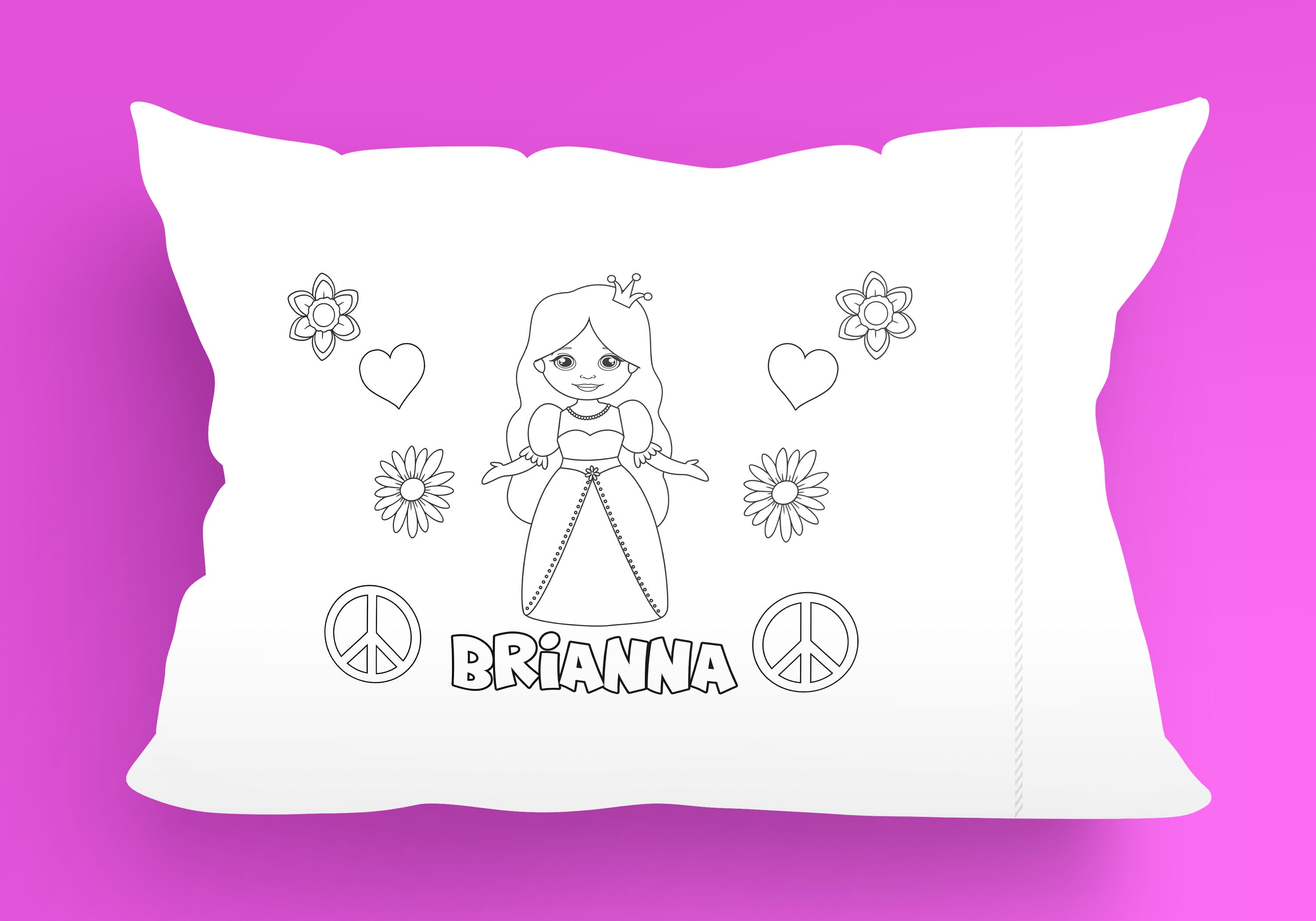 Personalized Children's Kids Coloring Pillowcase - Etsy