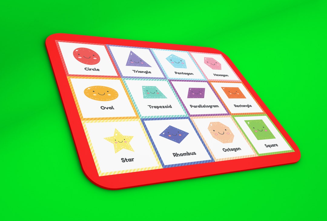 Kids Learning Aid Shapes Mousepad, Educational Tool - Etsy
