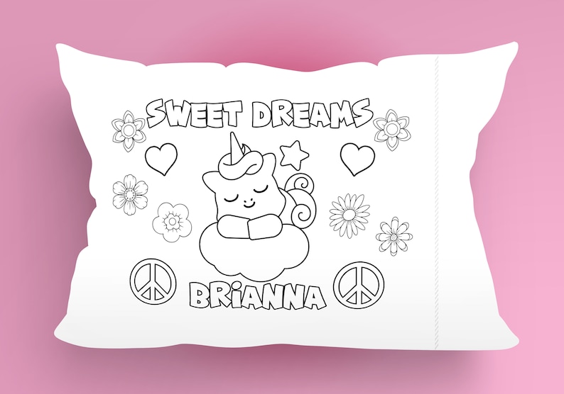 Personalized Children's Kids Coloring Pillowcase - Etsy