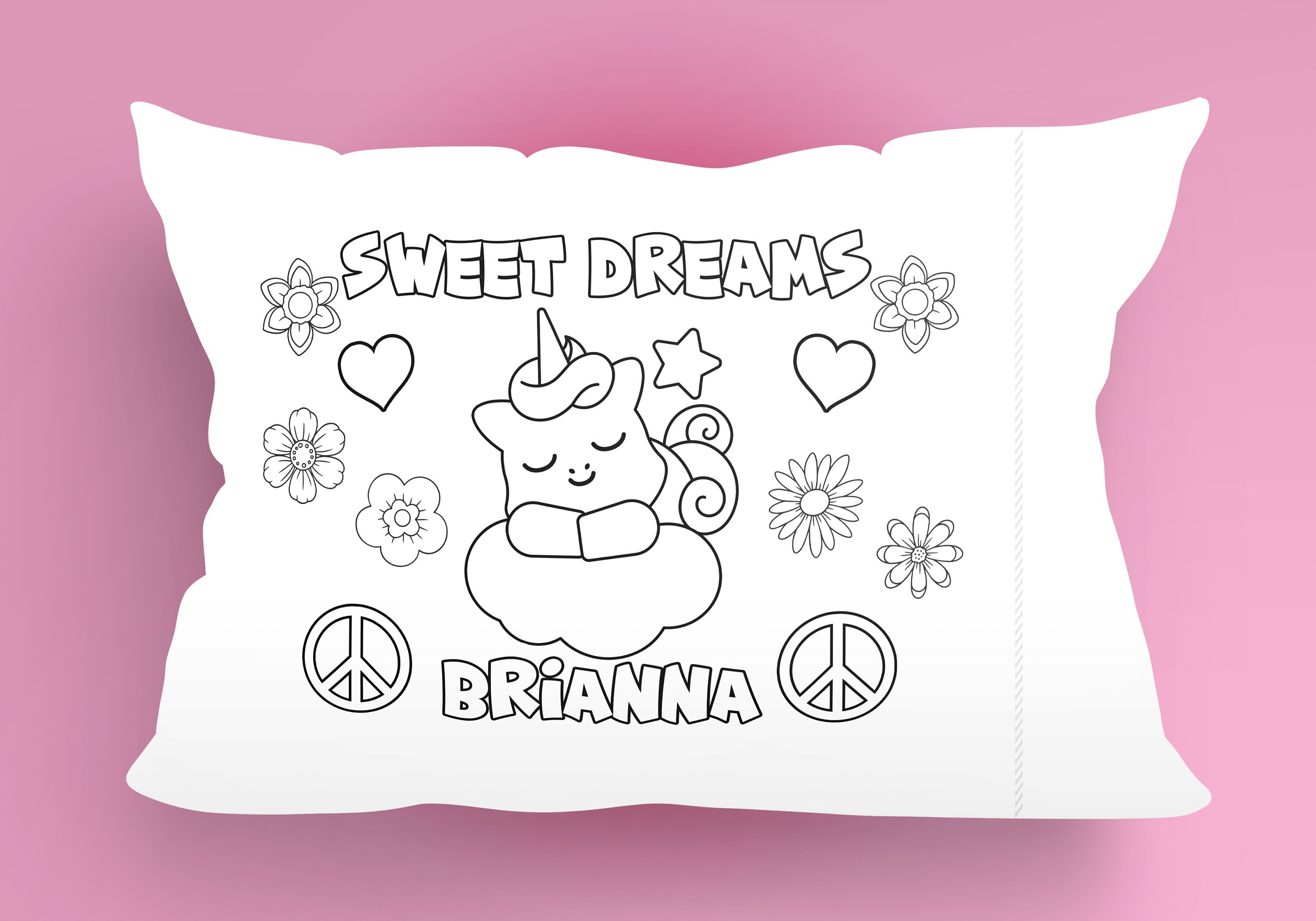 Personalized Children's Kids Coloring Pillowcase - Etsy