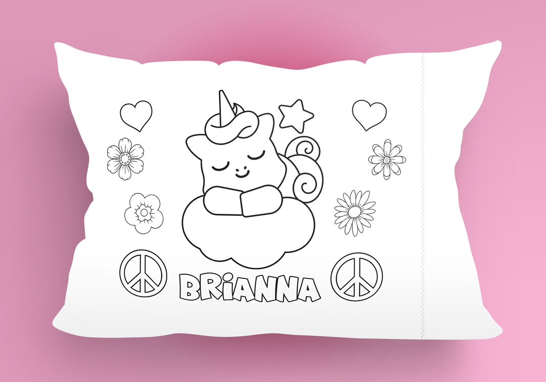 Personalized Children's Kids Coloring Pillowcase - Etsy