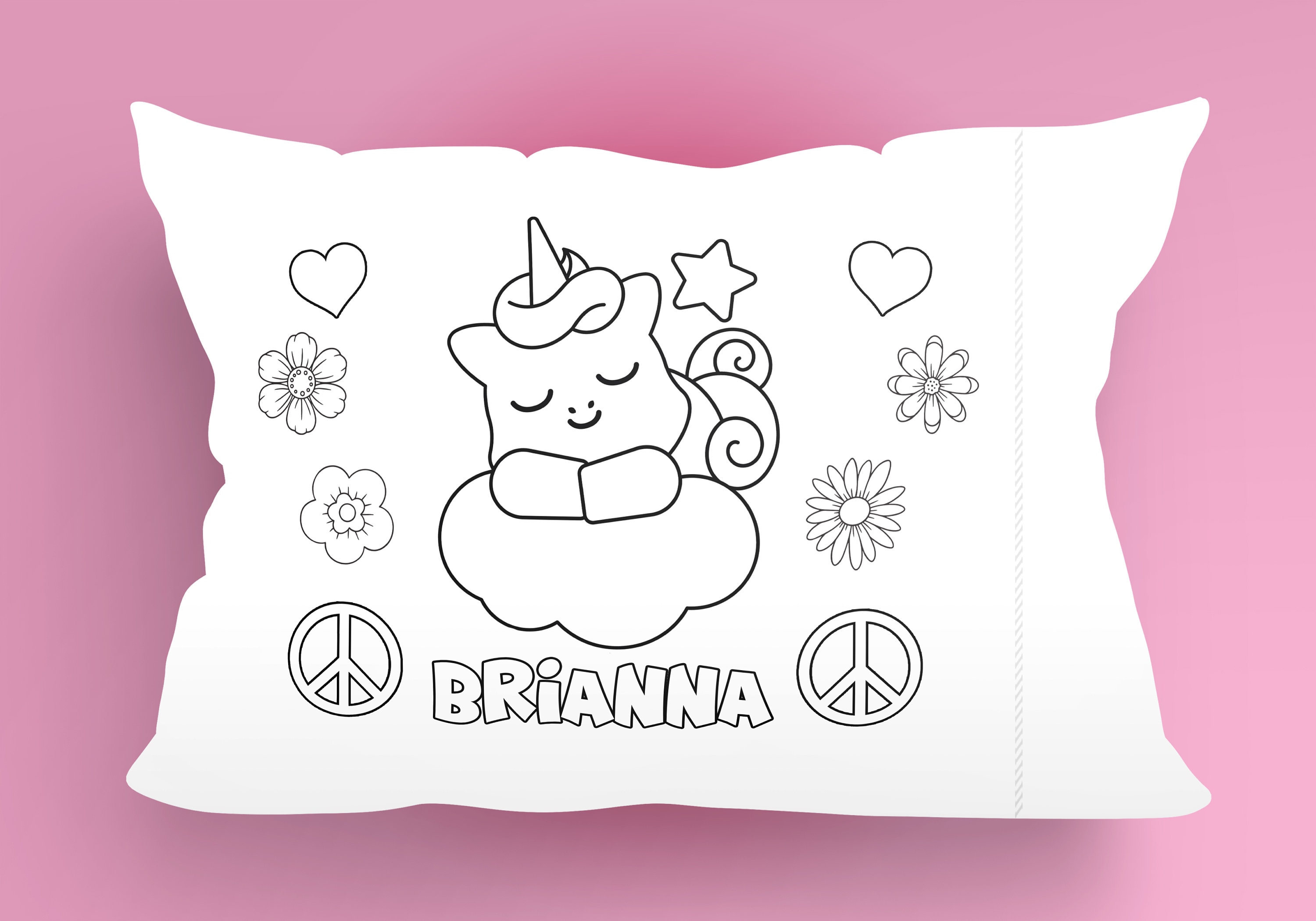 Personalized Children's Kids Coloring Pillowcase - Etsy