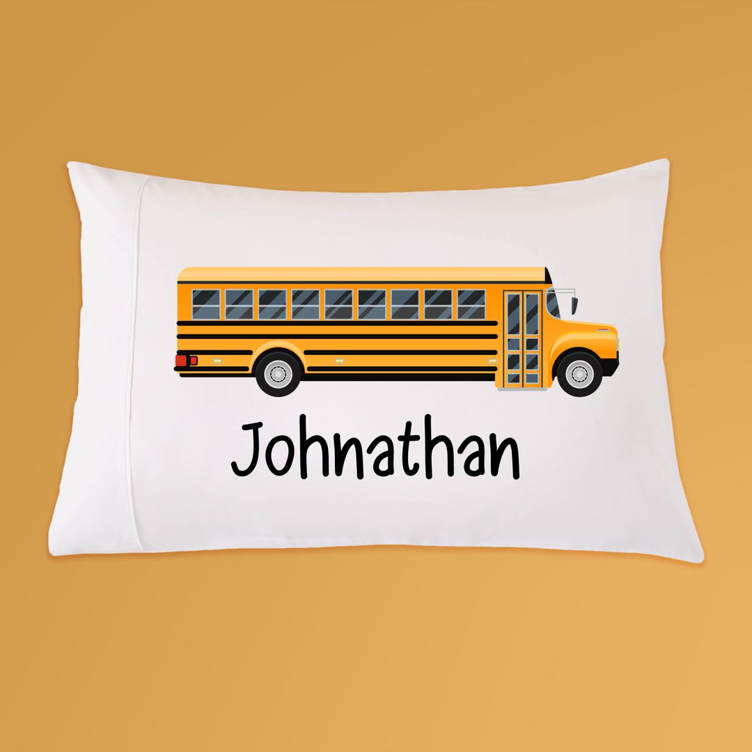 School Bus Pillowcase, School Bus Decor, Bus Bedding - Etsy