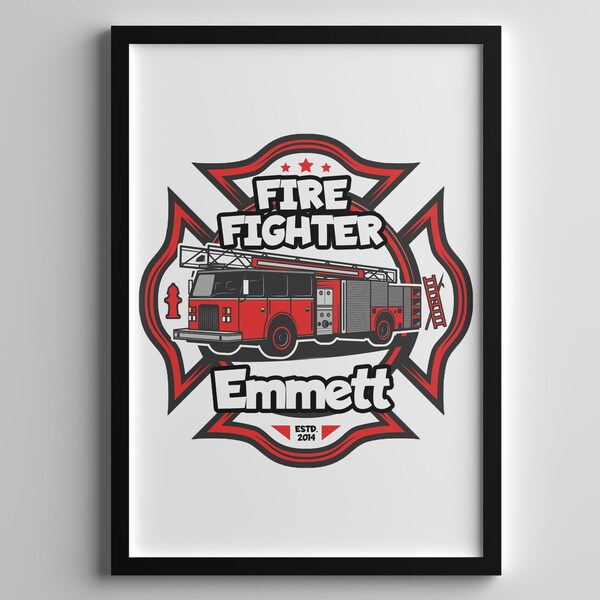 Firetruck Emblem Printable - Etsy