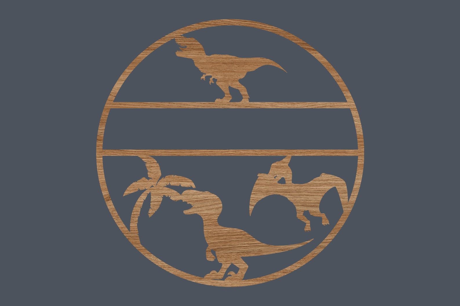 Personalized Dinosaur Wall Art Cut File, Dinosaur Hanging Wall Decal ...